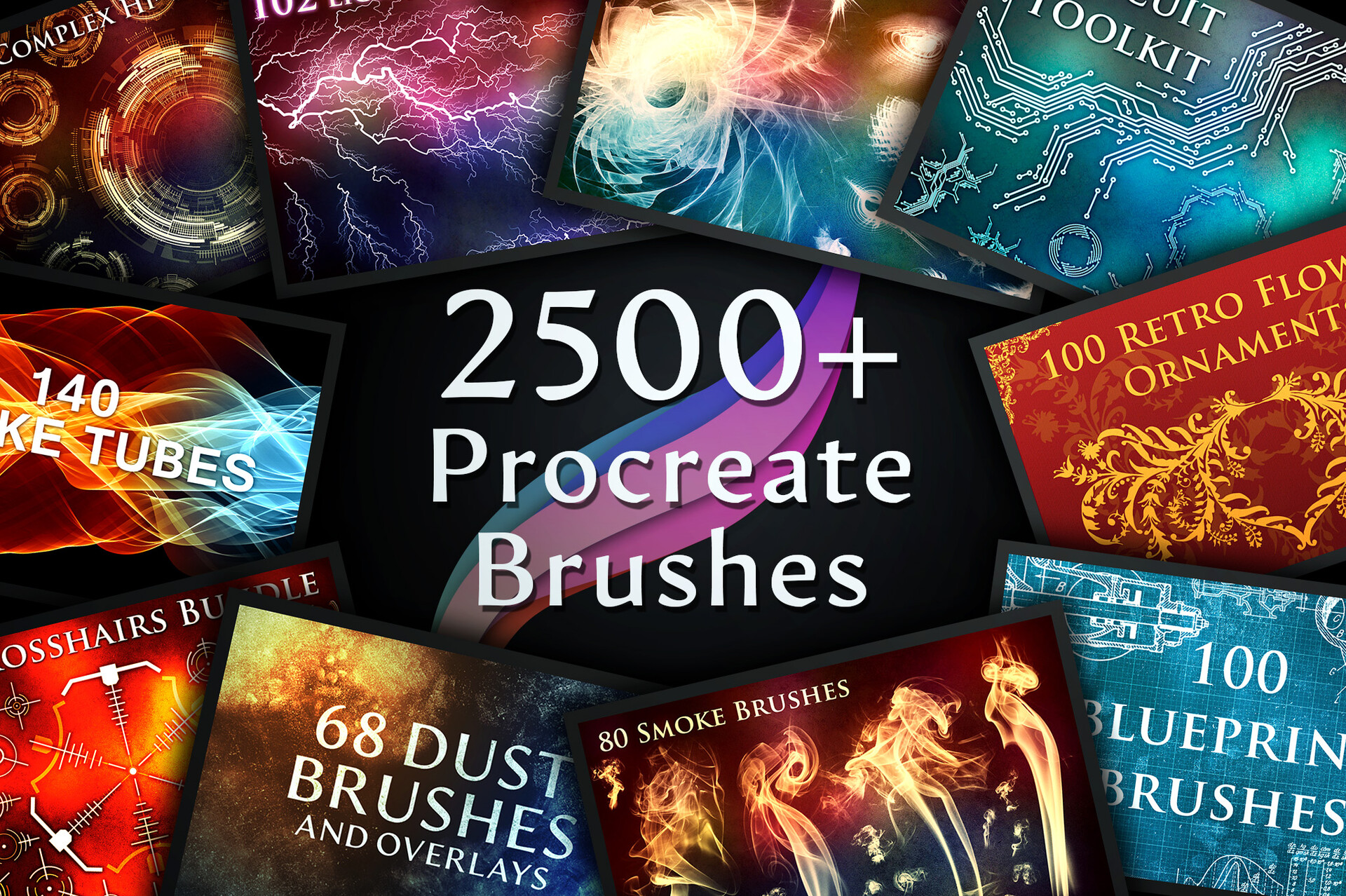 ArtStation - Examples of 2500 Procreate Brushes