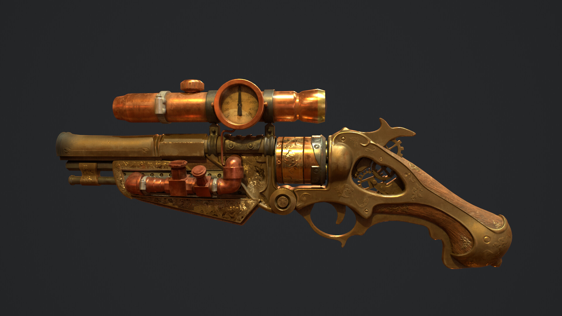 ArtStation - Steampunk gun