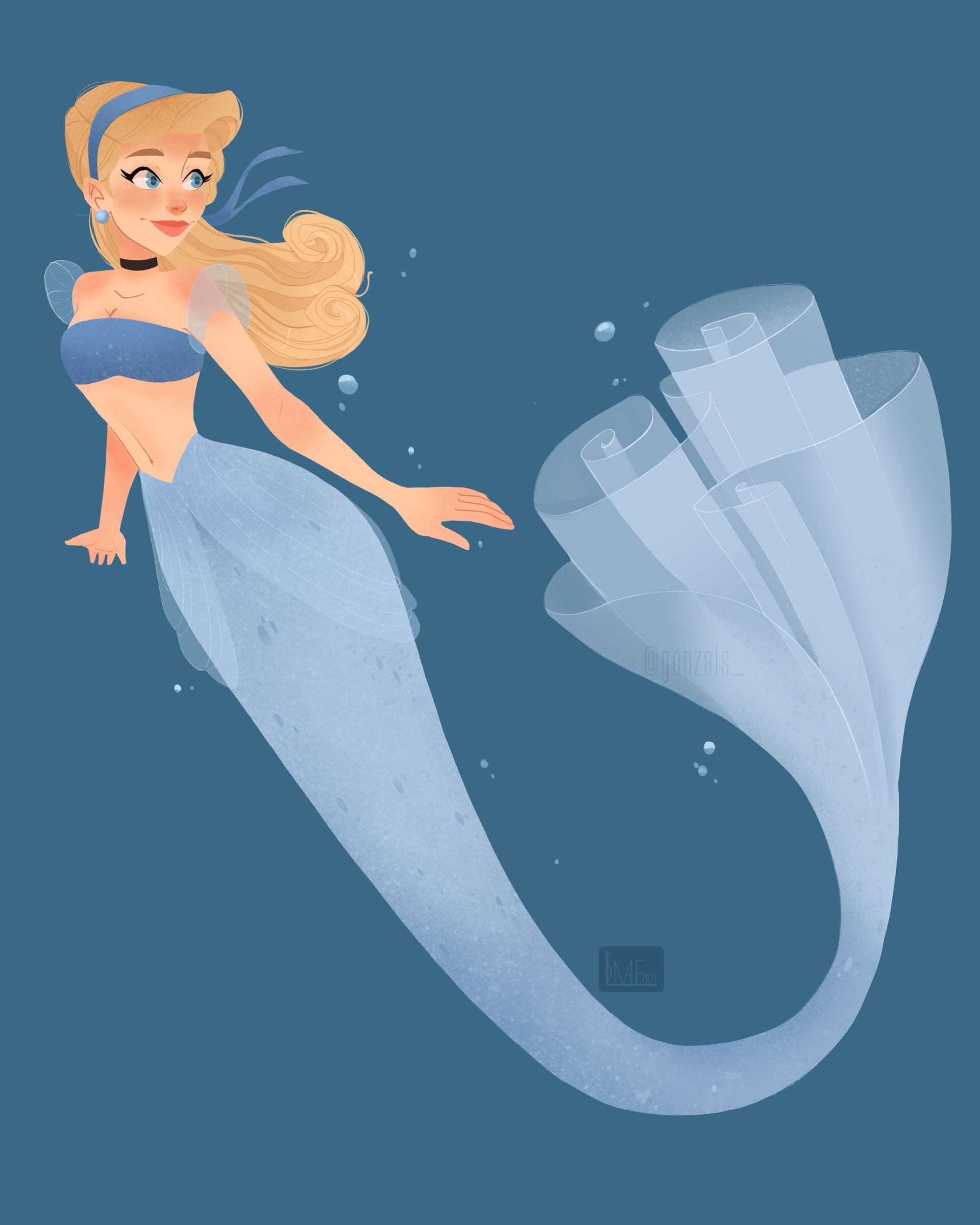 ArtStation - Cinderella as a mermaid