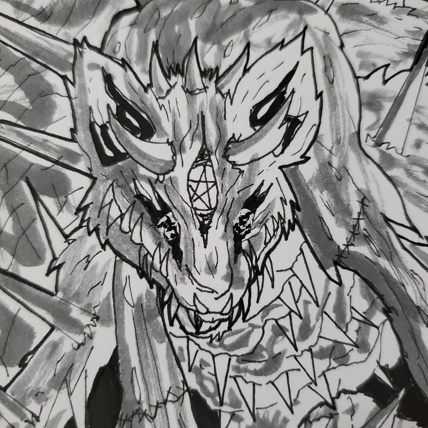 skinwalker wolf drawing