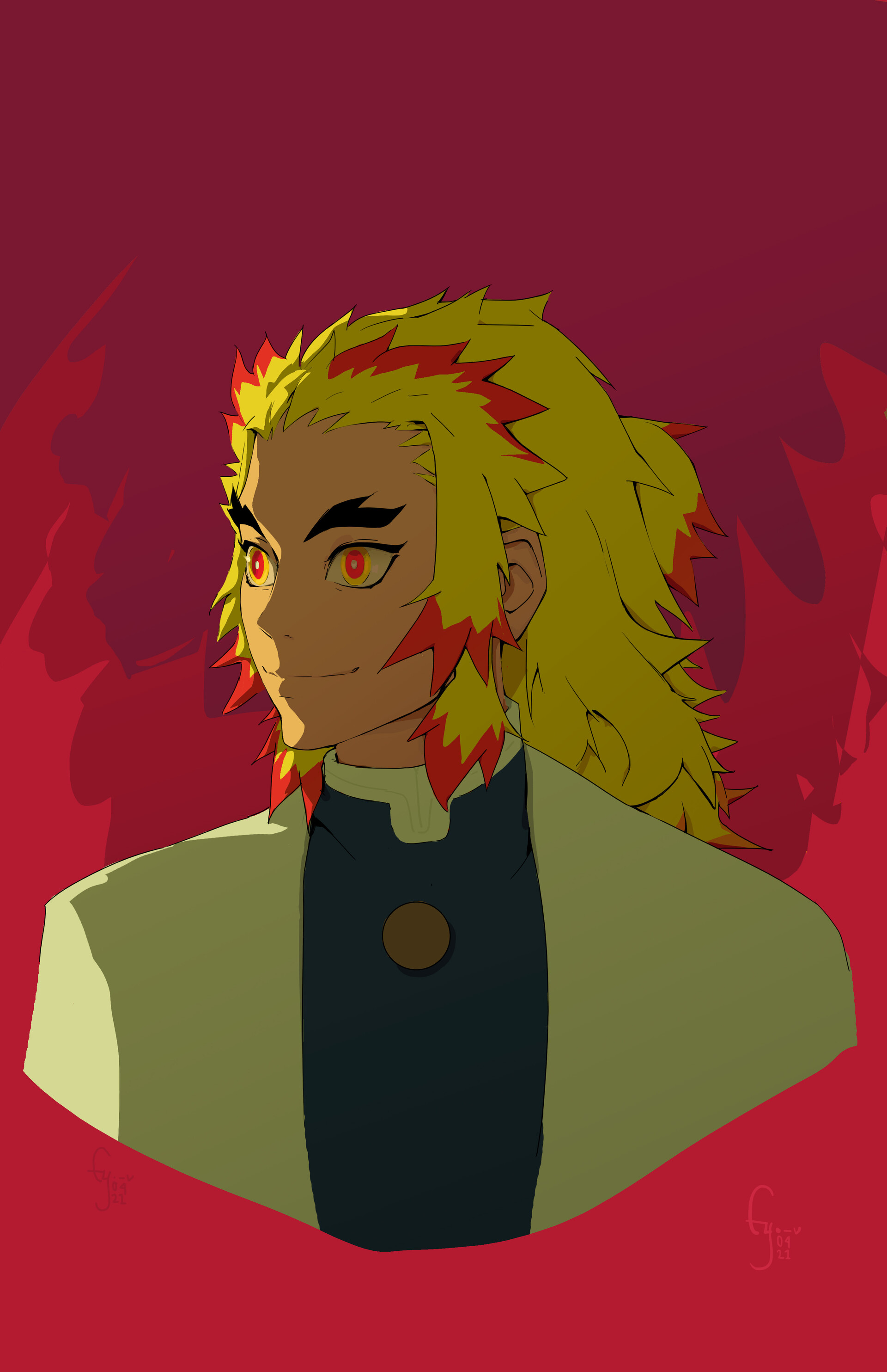 ArtStation - Kyojuro Rengoku