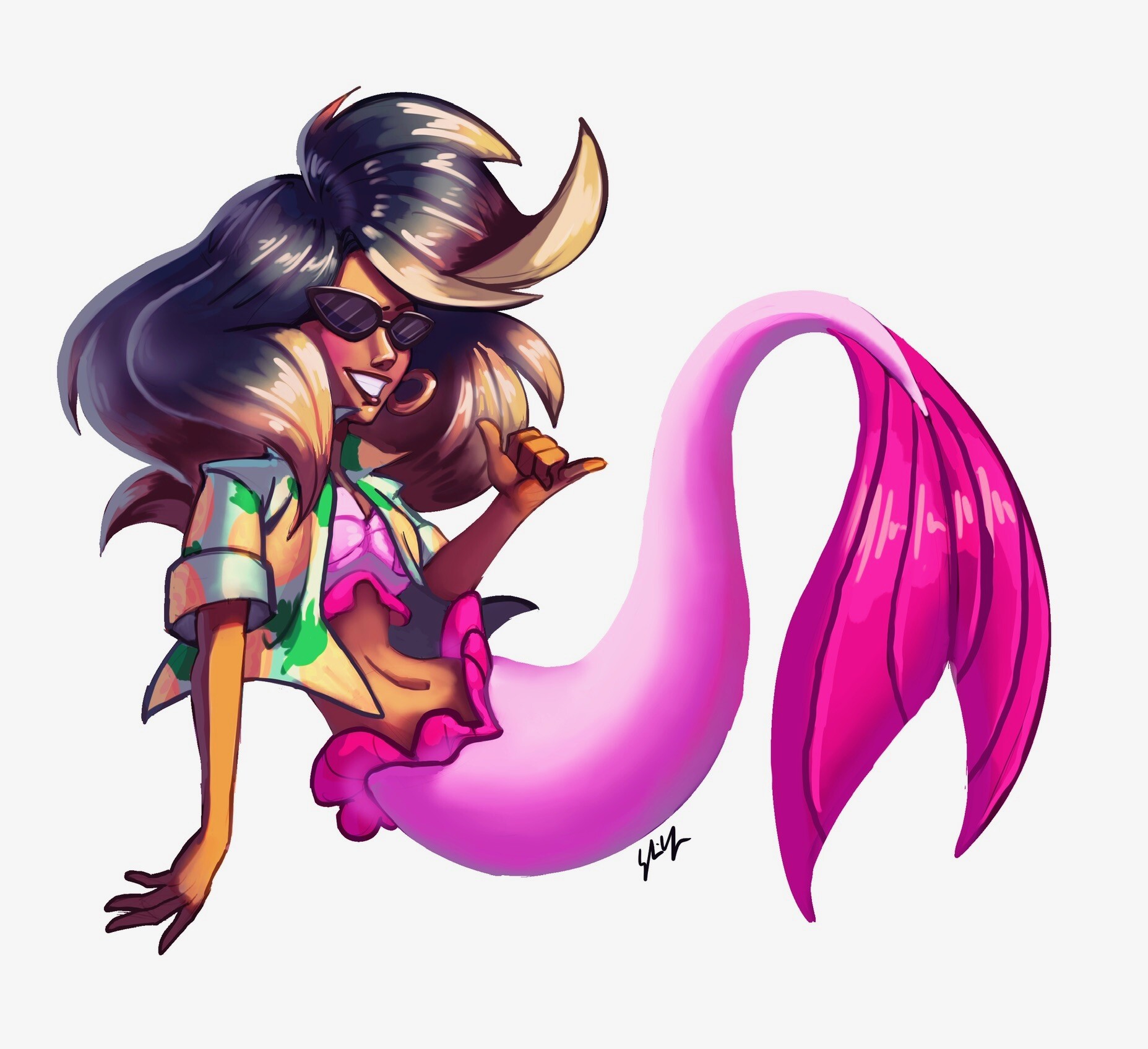 Artstation Mermay Day 8 Hang Loose