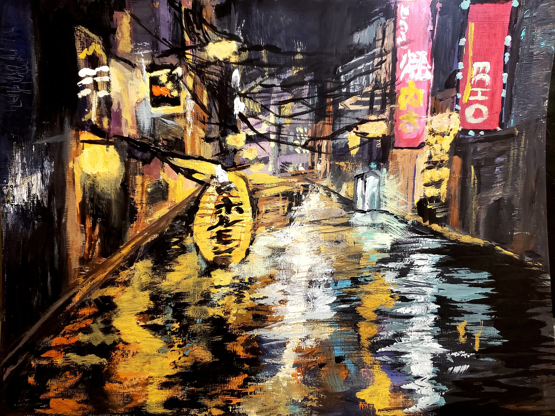 ArtStation - Japanese City Painting