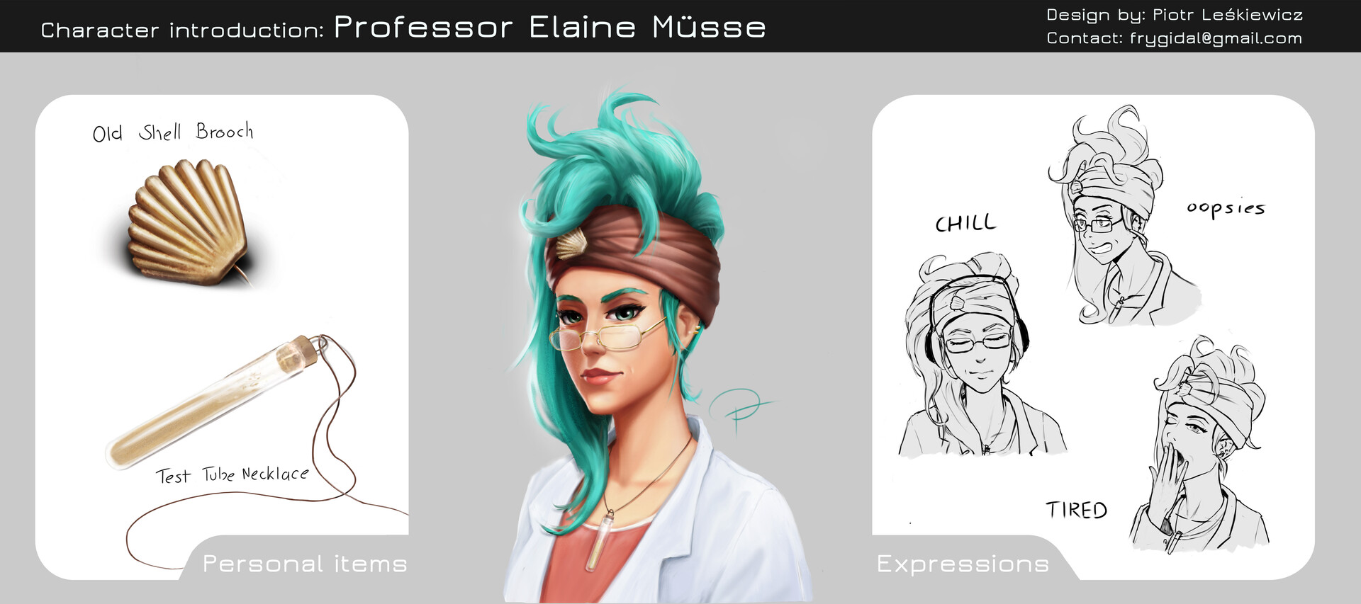 ArtStation - Original Character Concept Art [Professor Elaine]