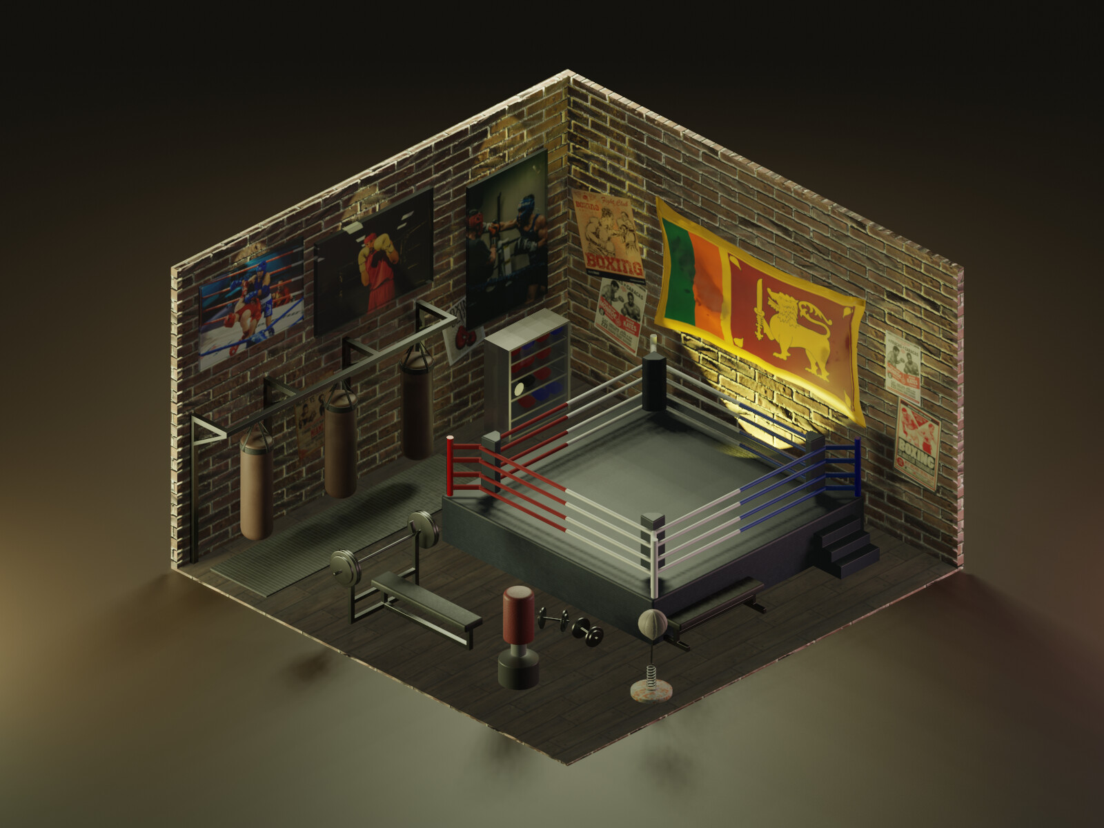 ArtStation - Boxing Training Place