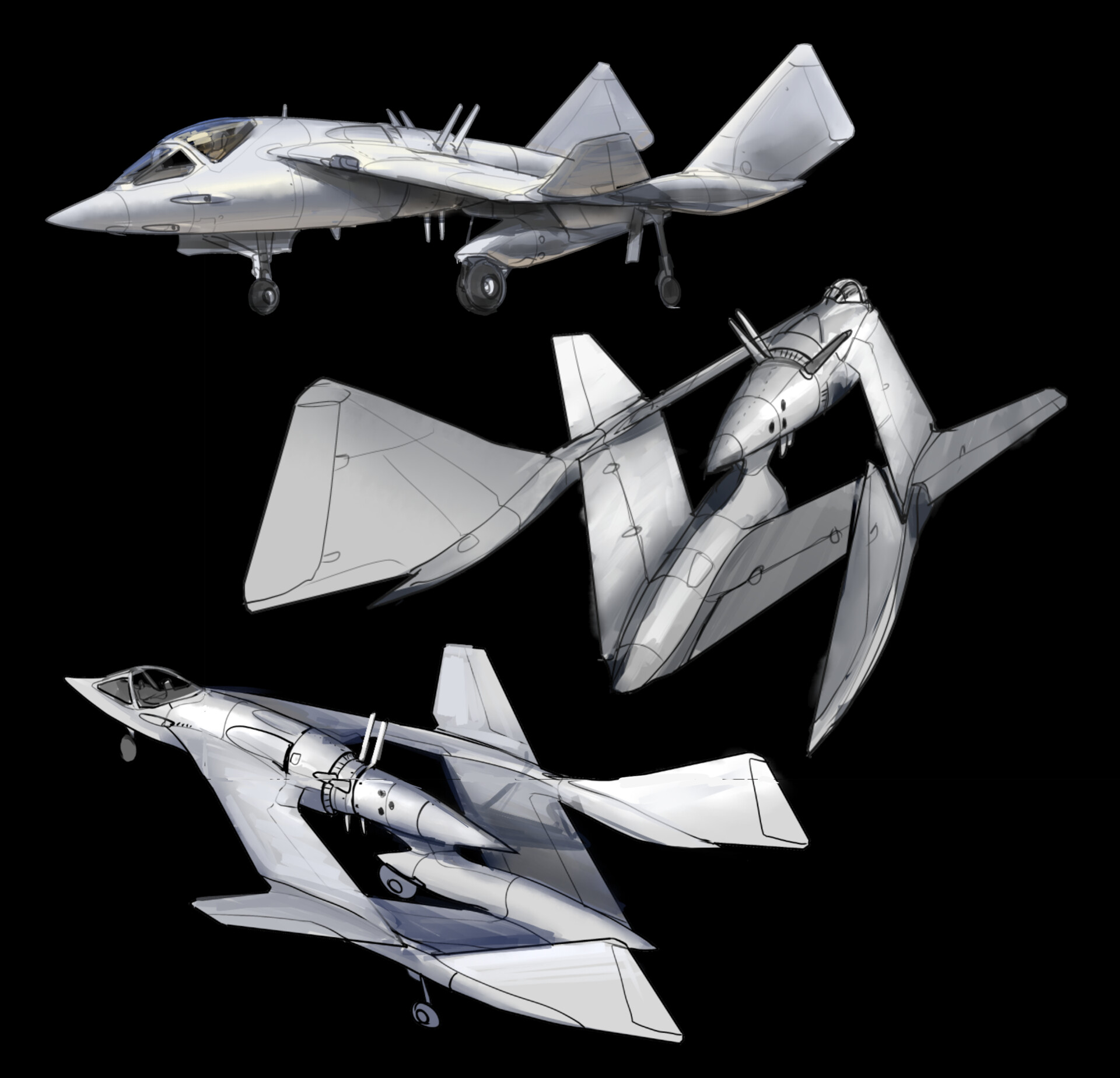 ArtStation - 'VERMILION PLUMES' - SERAPH Imperial Fighter