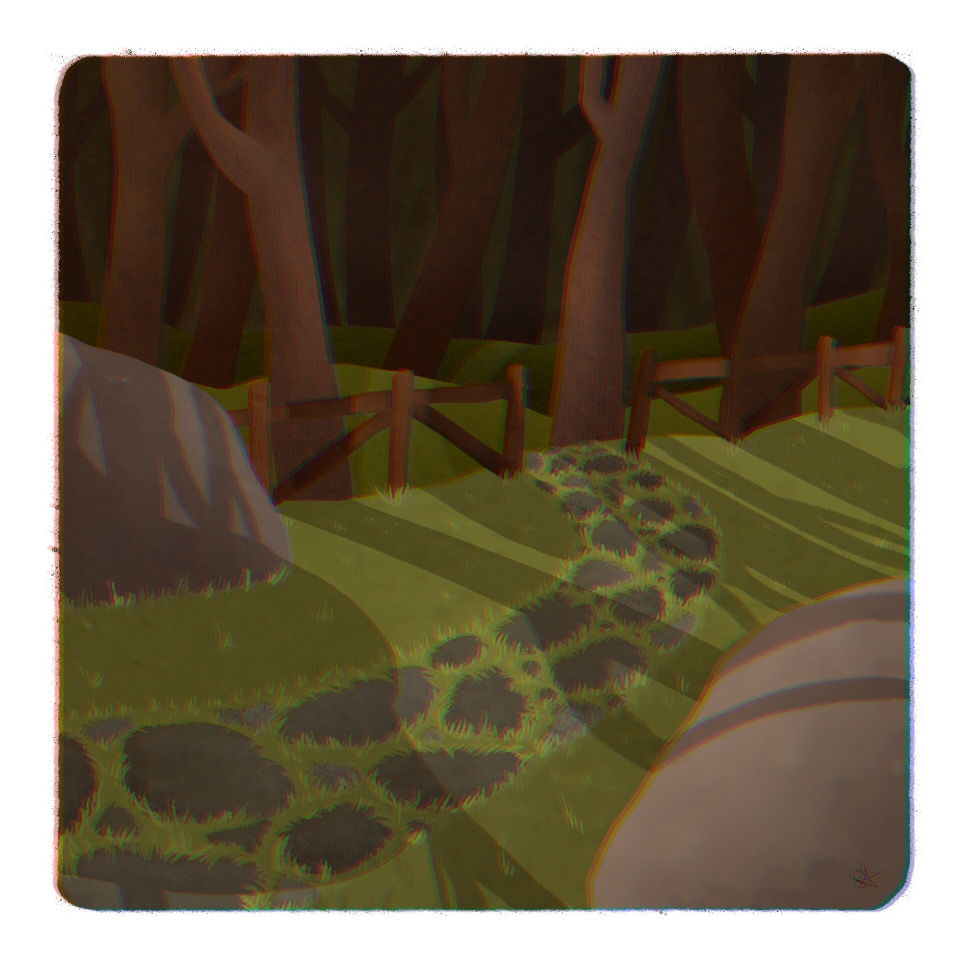 ArtStation - Cartoon forest entrance