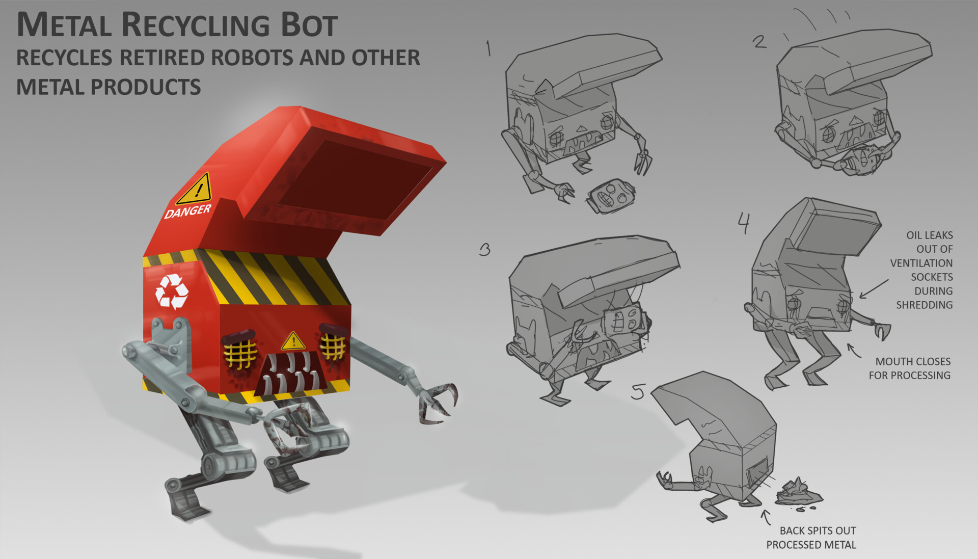ArtStation - Metal Recycling Bot