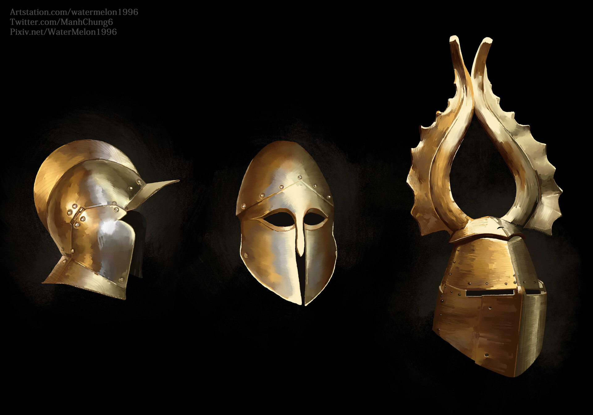 ArtStation - Knight Helmets