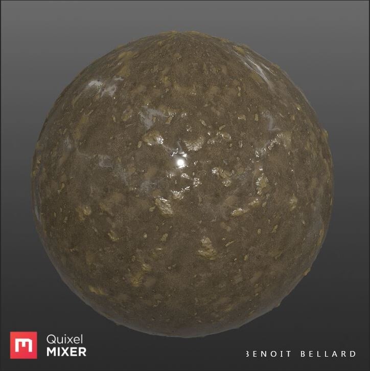 Benoit Bellard - Pebbles water: Quixel mixer