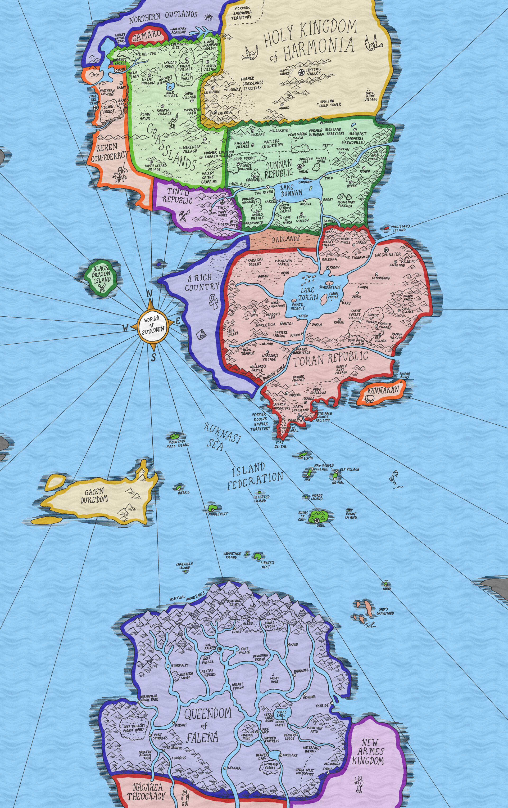 ArtStation - Second Suikoden World Map