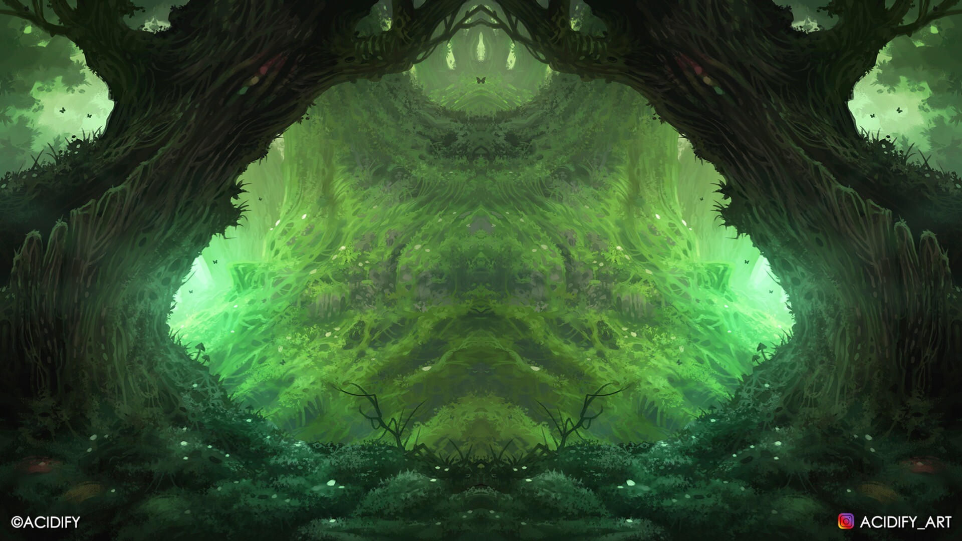 Acidify Art - Trunk (Green Forest Concept Art)