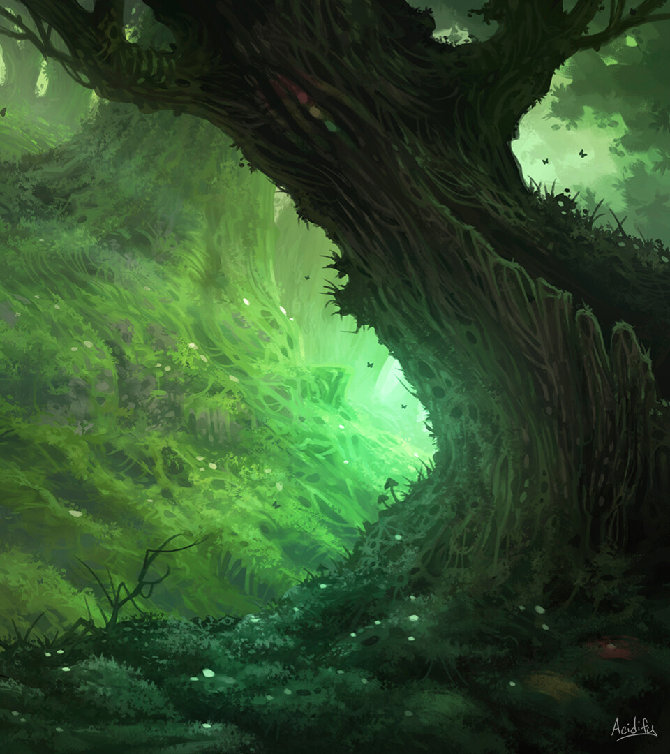 ArtStation - Trunk (Green Forest Concept Art)