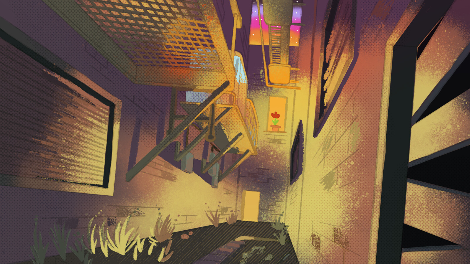 Hunter Savage - Background work for Worlds Apart Visual Novel