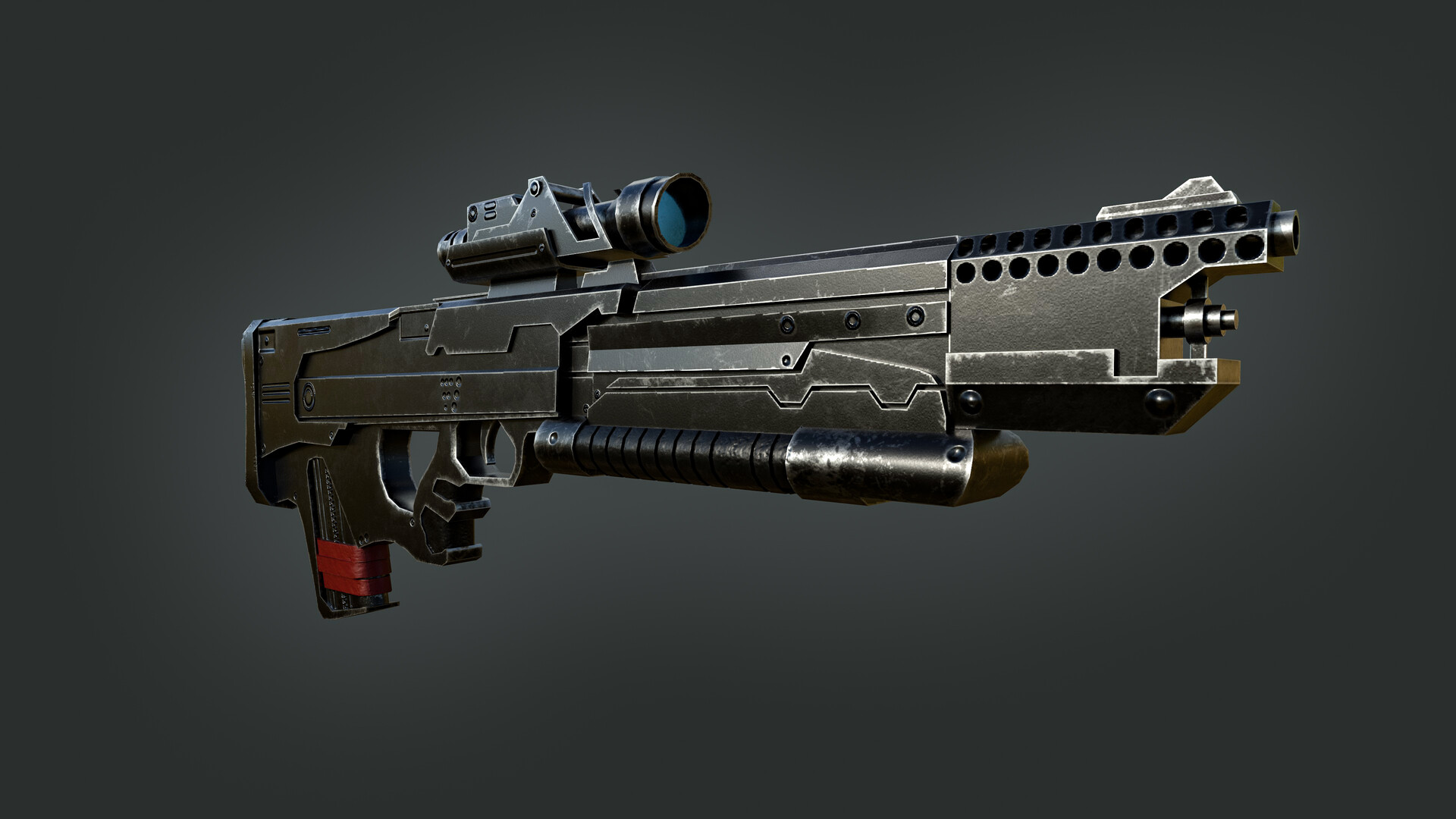 ArtStation - LOW POLY GAMING GUN