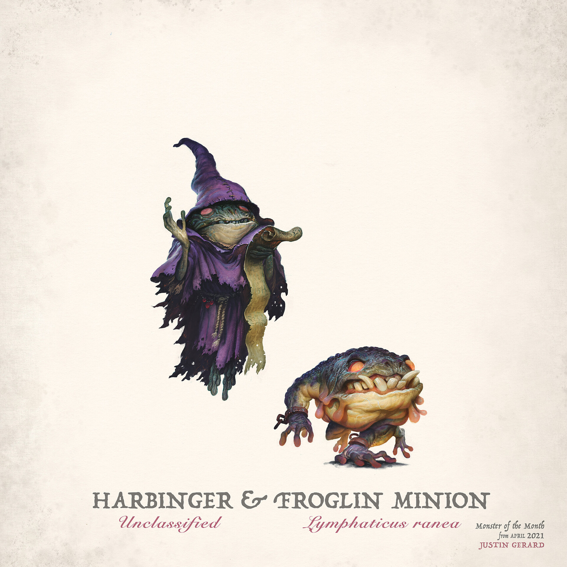 ArtStation - "Harbinger and Froglin Minion"