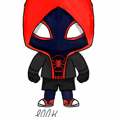 how to draw chibi miles morales