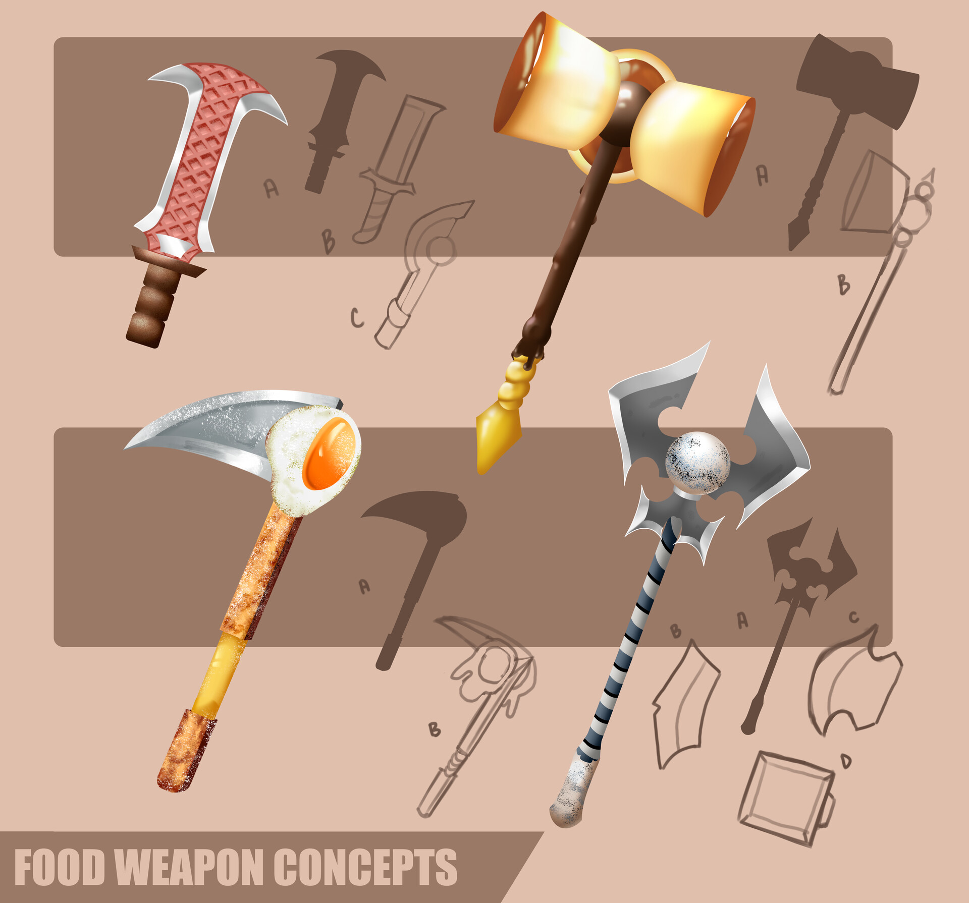 ArtStation - Food Weapon Concepts