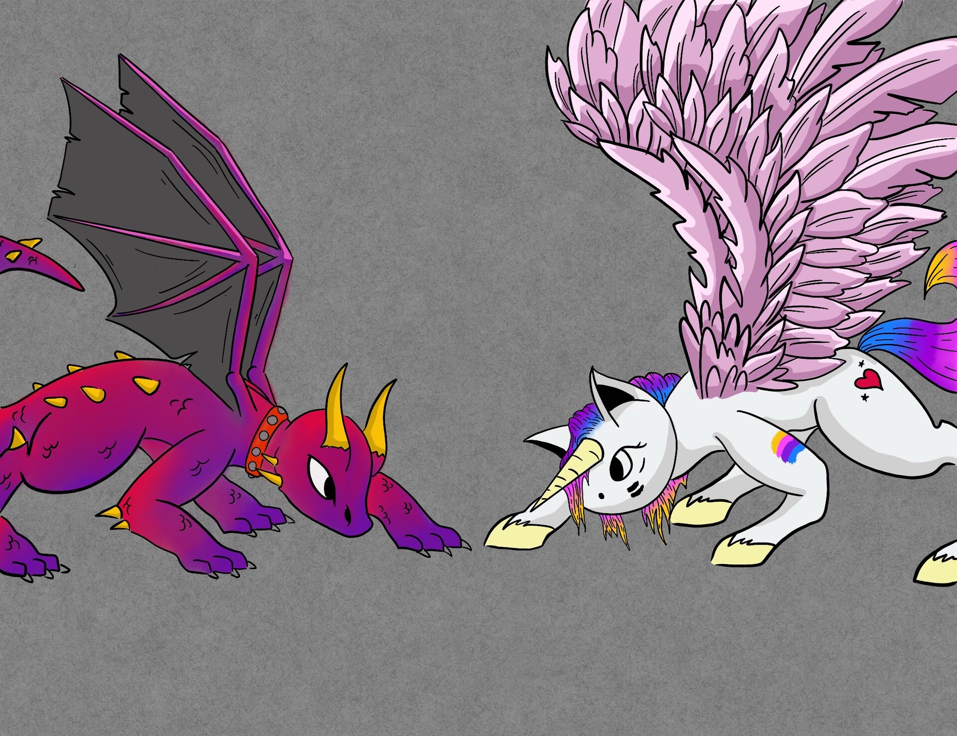 ArtStation - dragon_vs_unicor