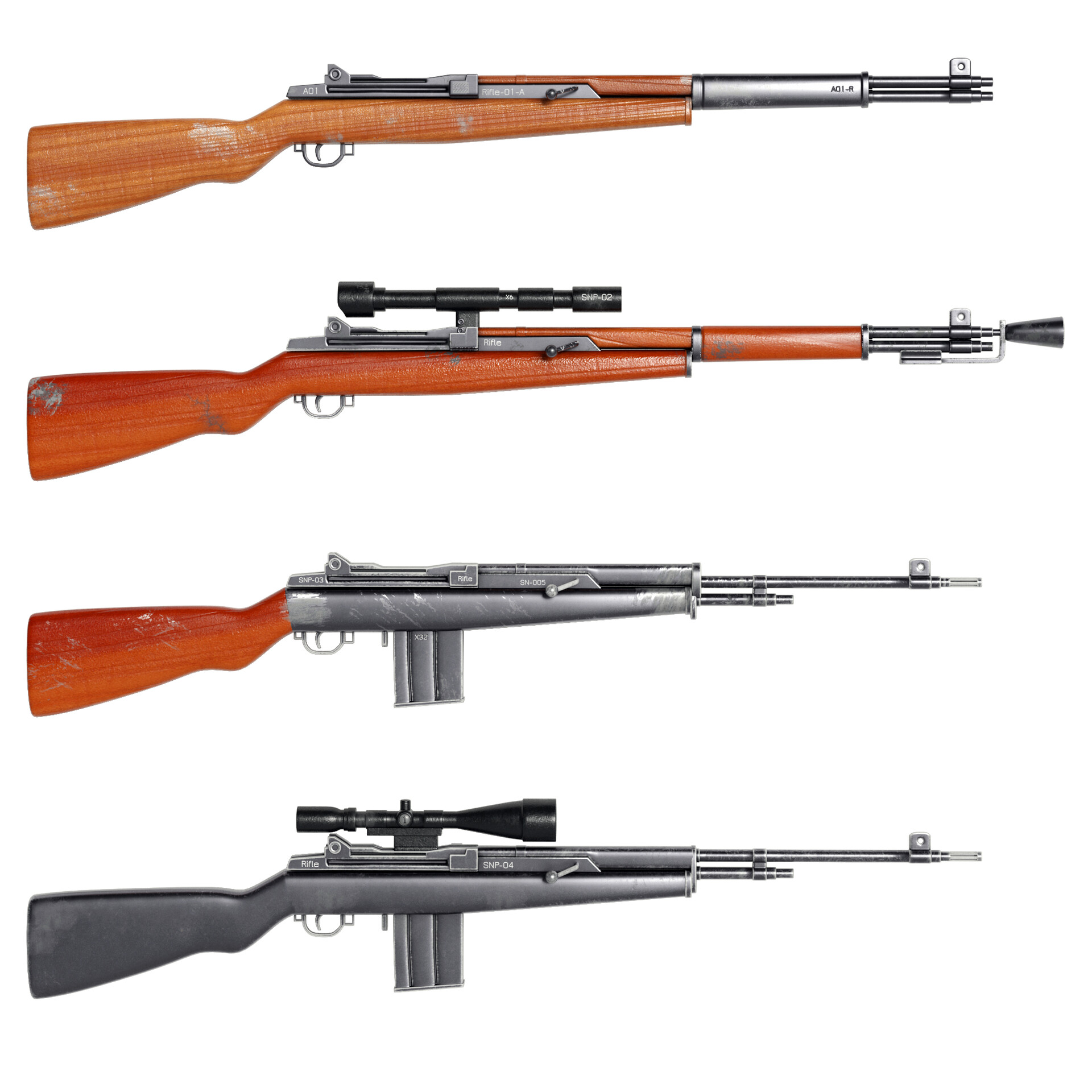 ArtStation - rifle wood gun