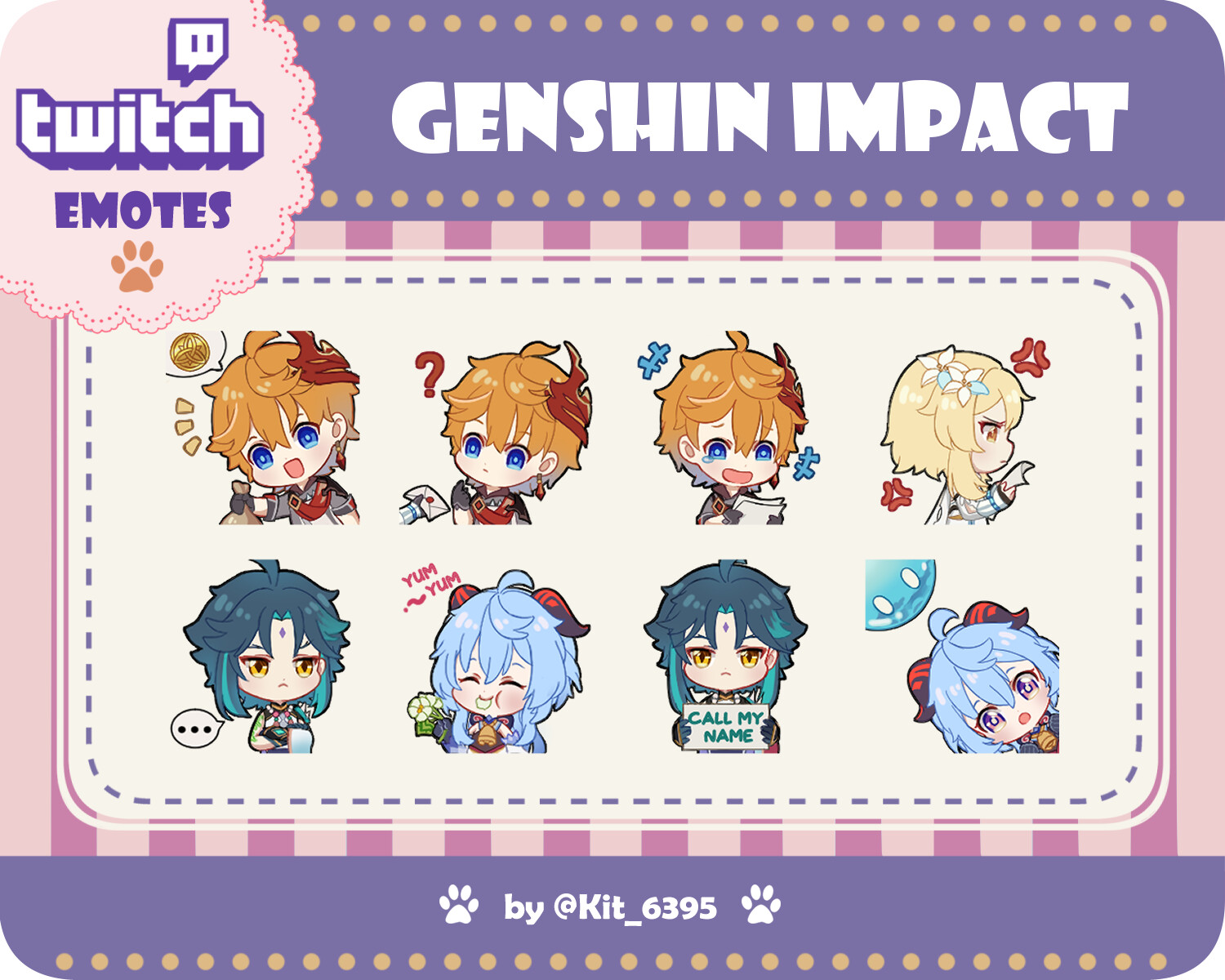 ArtStation - Twitch Emotes Genshin Impact