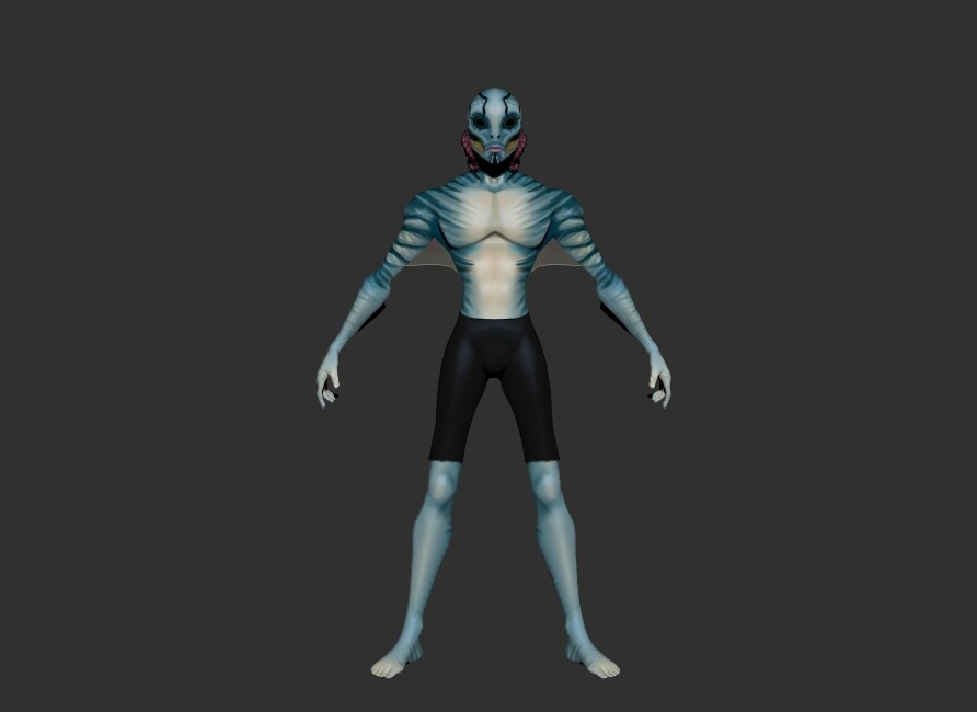 Asia Mirimiran - Hellboy - Abe Sapien 3D Character Modelling