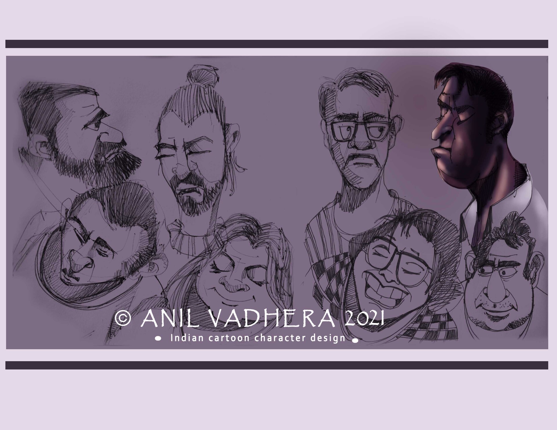 ArtStation - Indian Common Man Cartoon Character