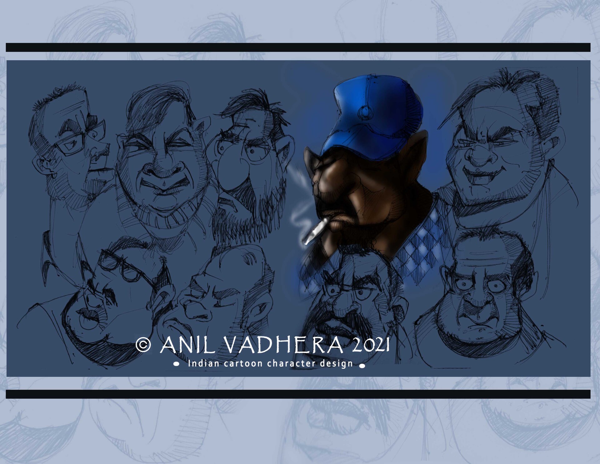 ArtStation - Indian Common Man Cartoon Character