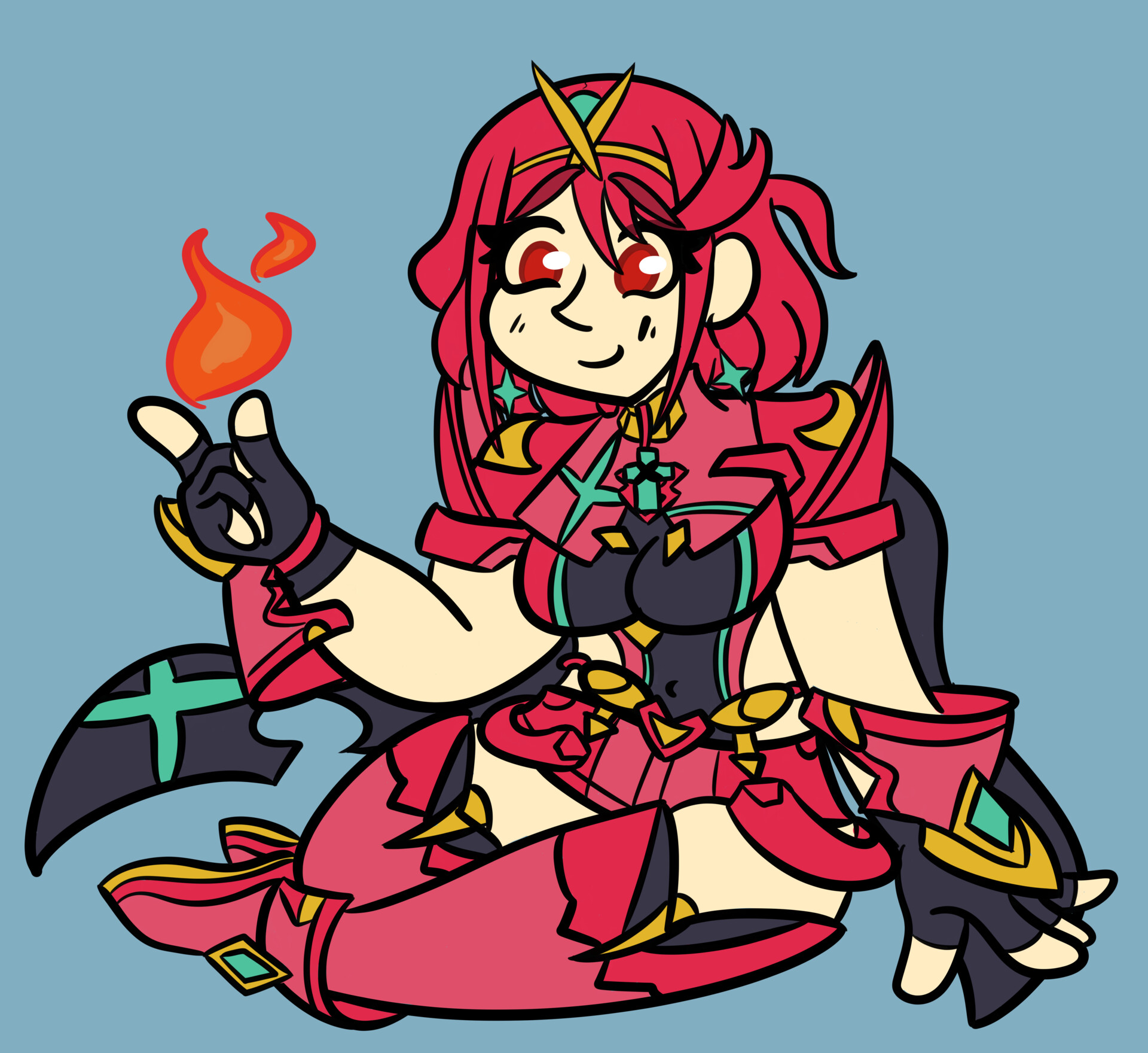 ArtStation - Pyra from Xenoblade Chronicles 2 (both Normal Outfit and ...