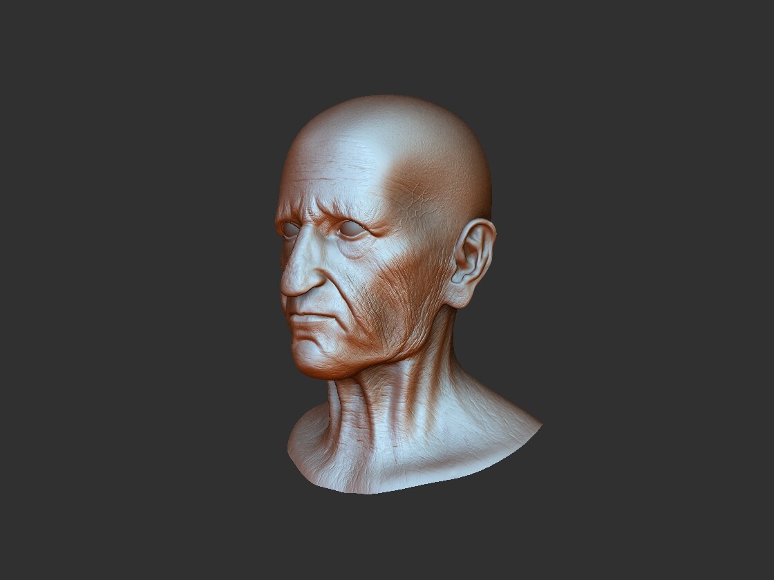 ArtStation - Old male head sculpt