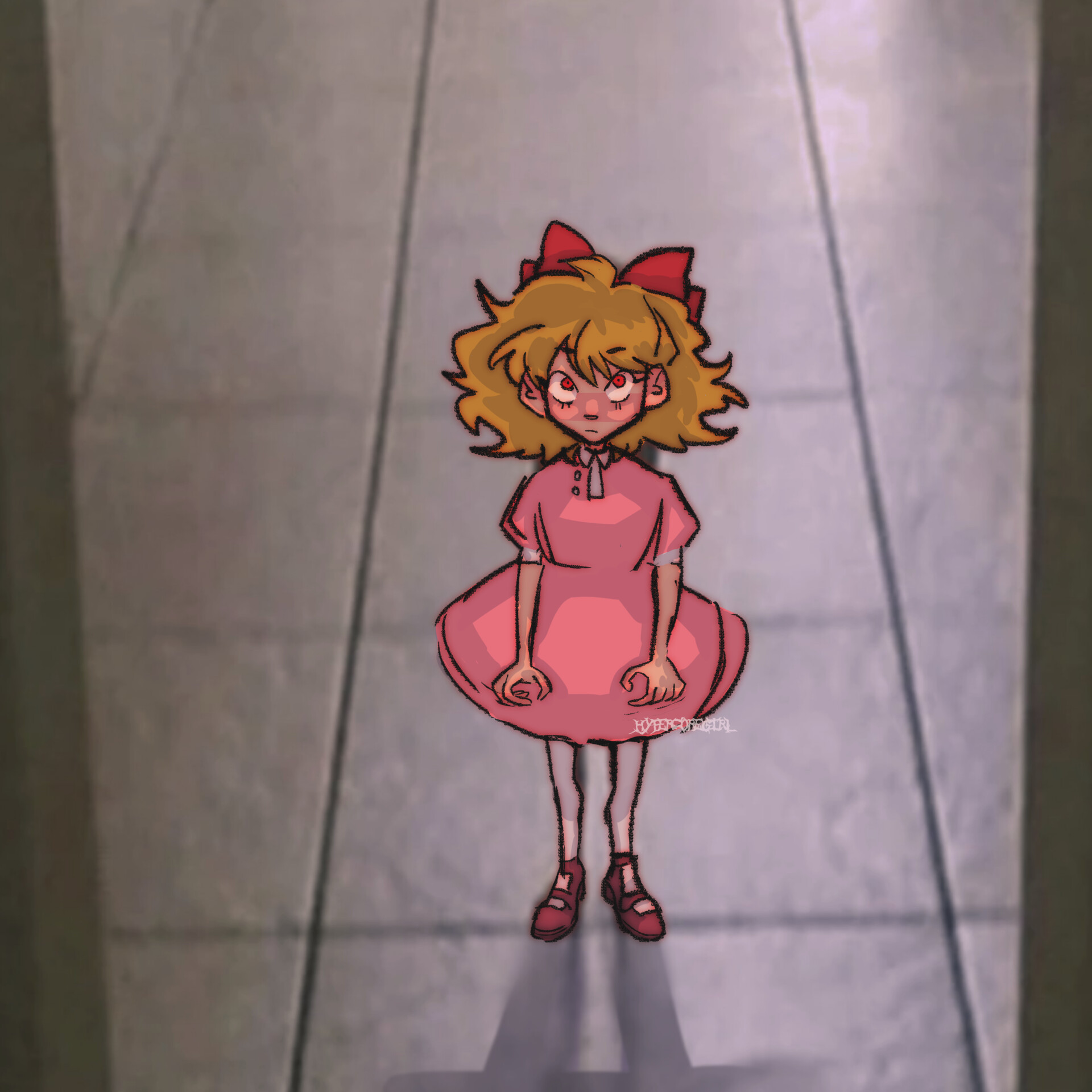 Leticia D - Redraw of paula (earthbound) as that little alien lol
