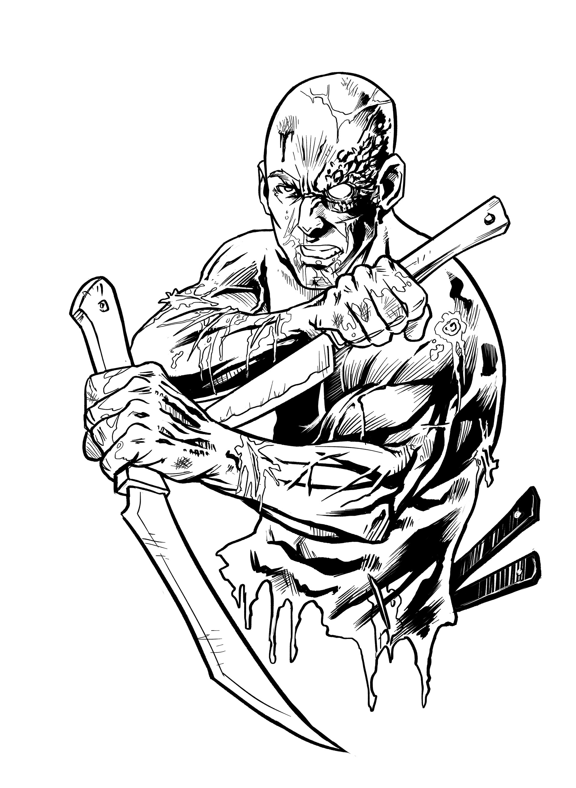 ArtStation - Killer Comics - Kickstarter promo art and shirt print