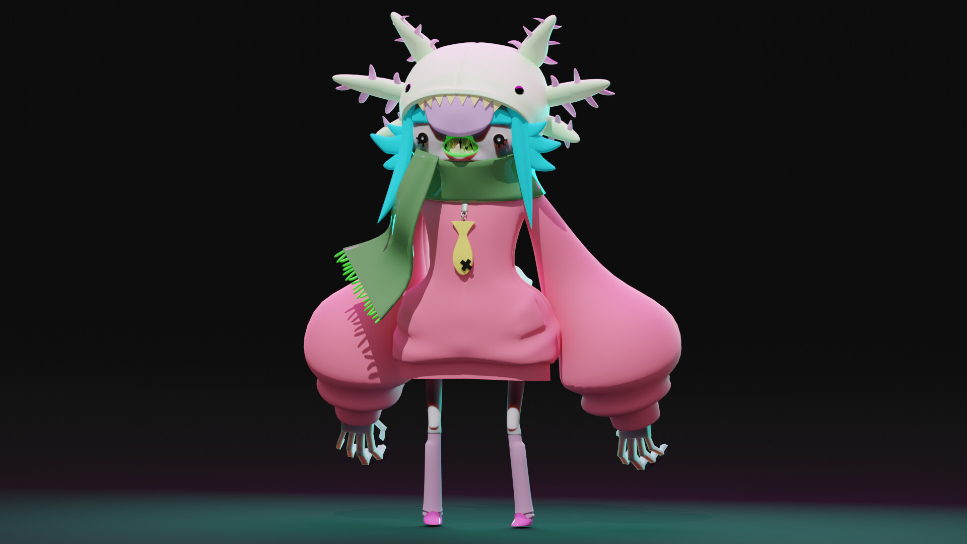 Dion Hagirallis - Axolotl Hat Girl