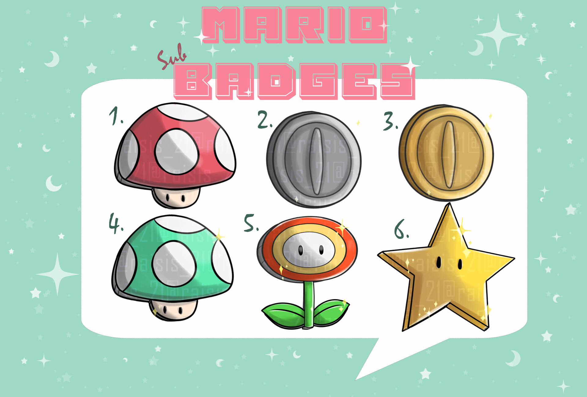 ArtStation - mario badges