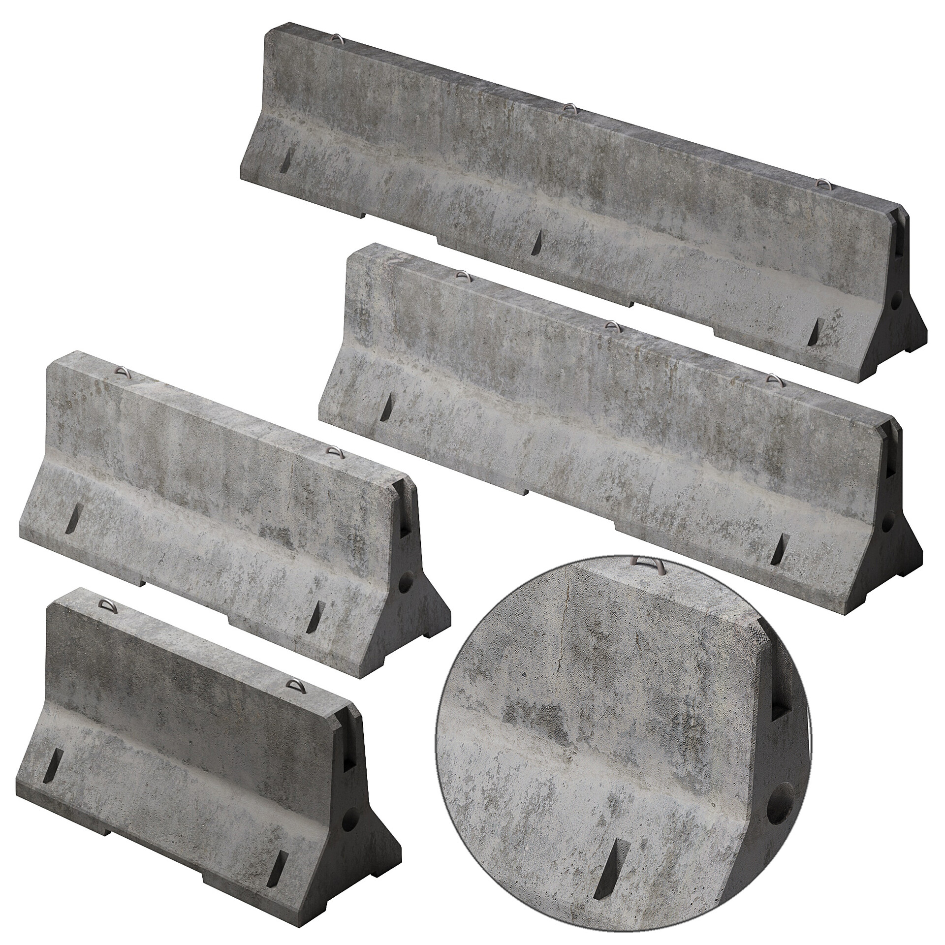 ArtStation - Concrete blocks (4 blocks) low poly