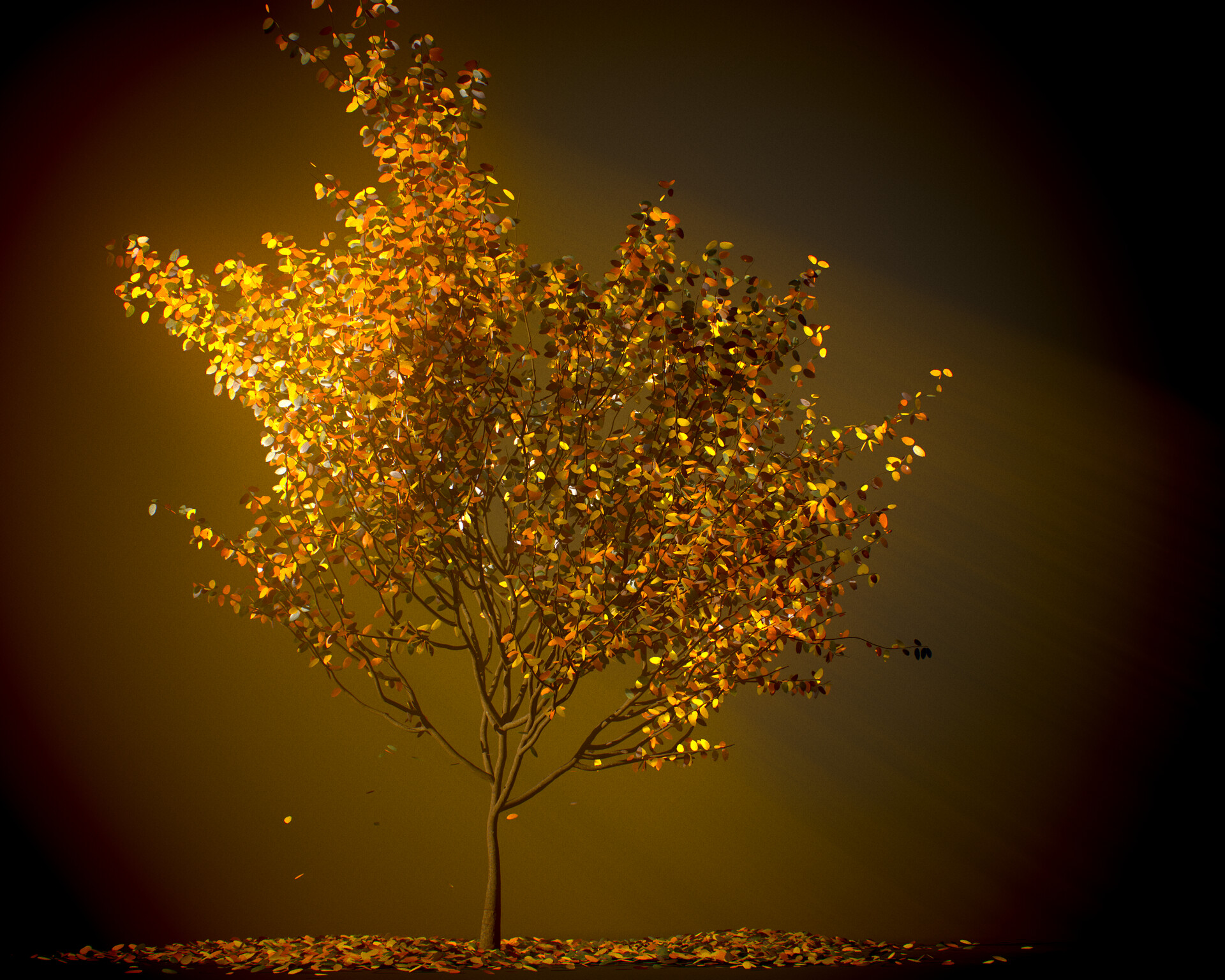 ArtStation - Goldleaf Tree (SpeedTree Test Round and Render Practice)