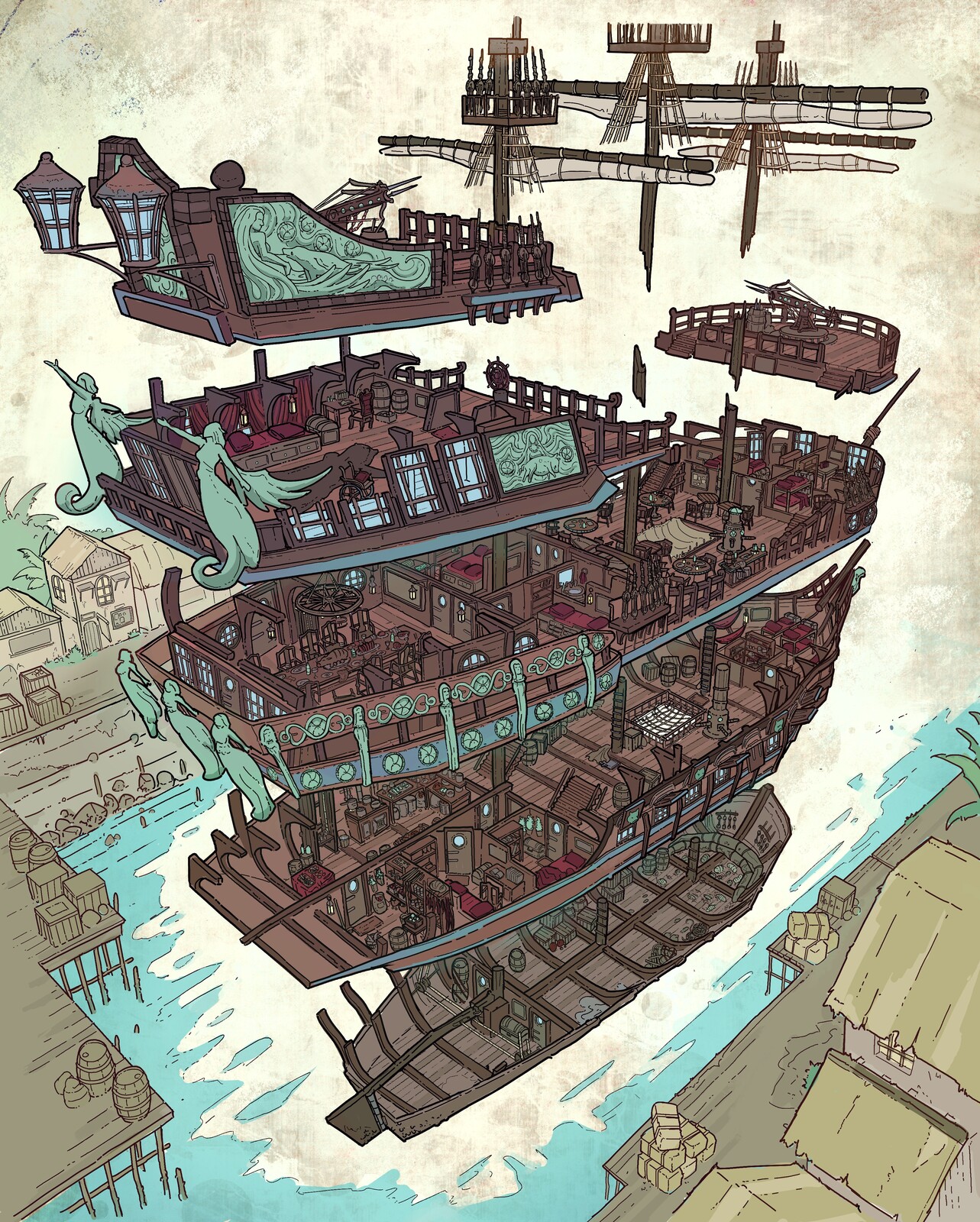 James Patel - The Grand Shanty : Interior cutout