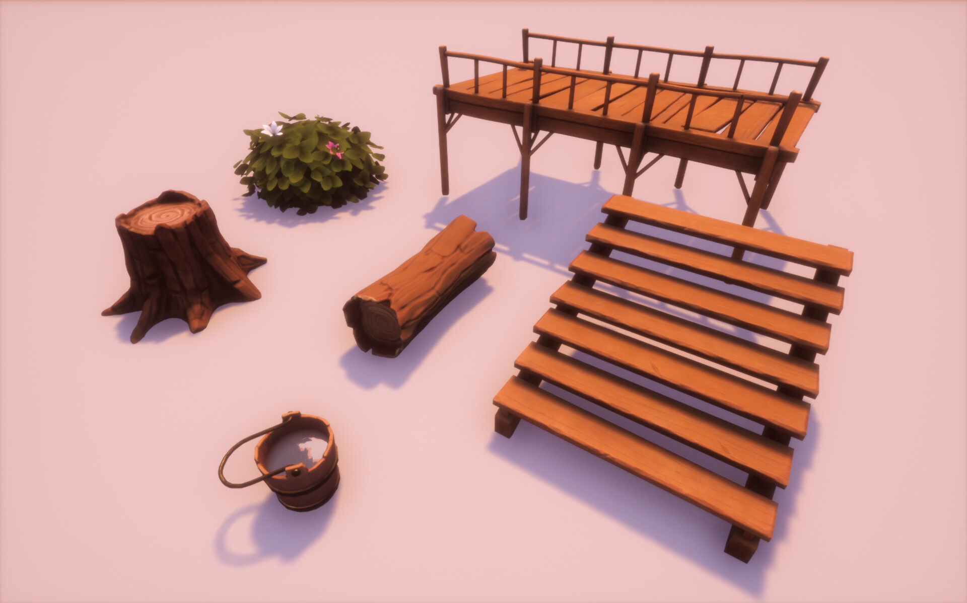 ArtStation - Woodlands - Outdoor props showcase