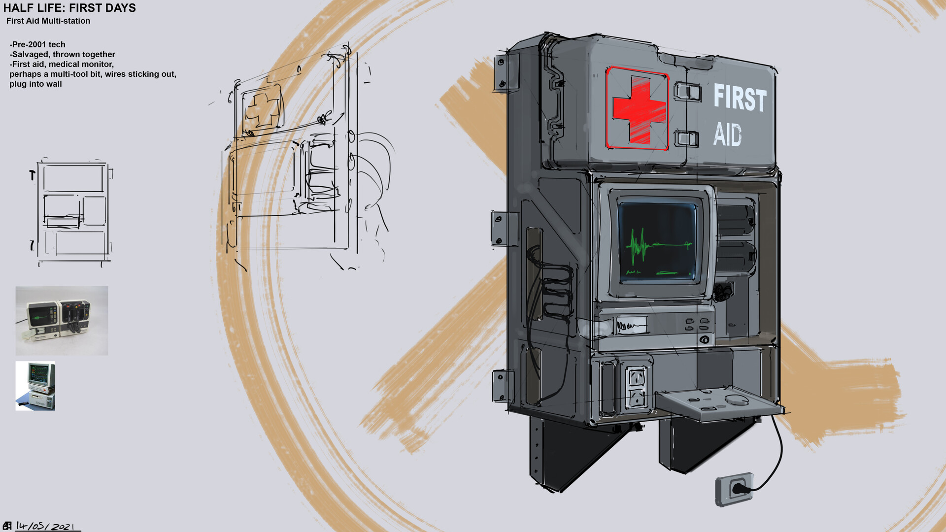 ArtStation - Lambda Resistance Health station - prop concept