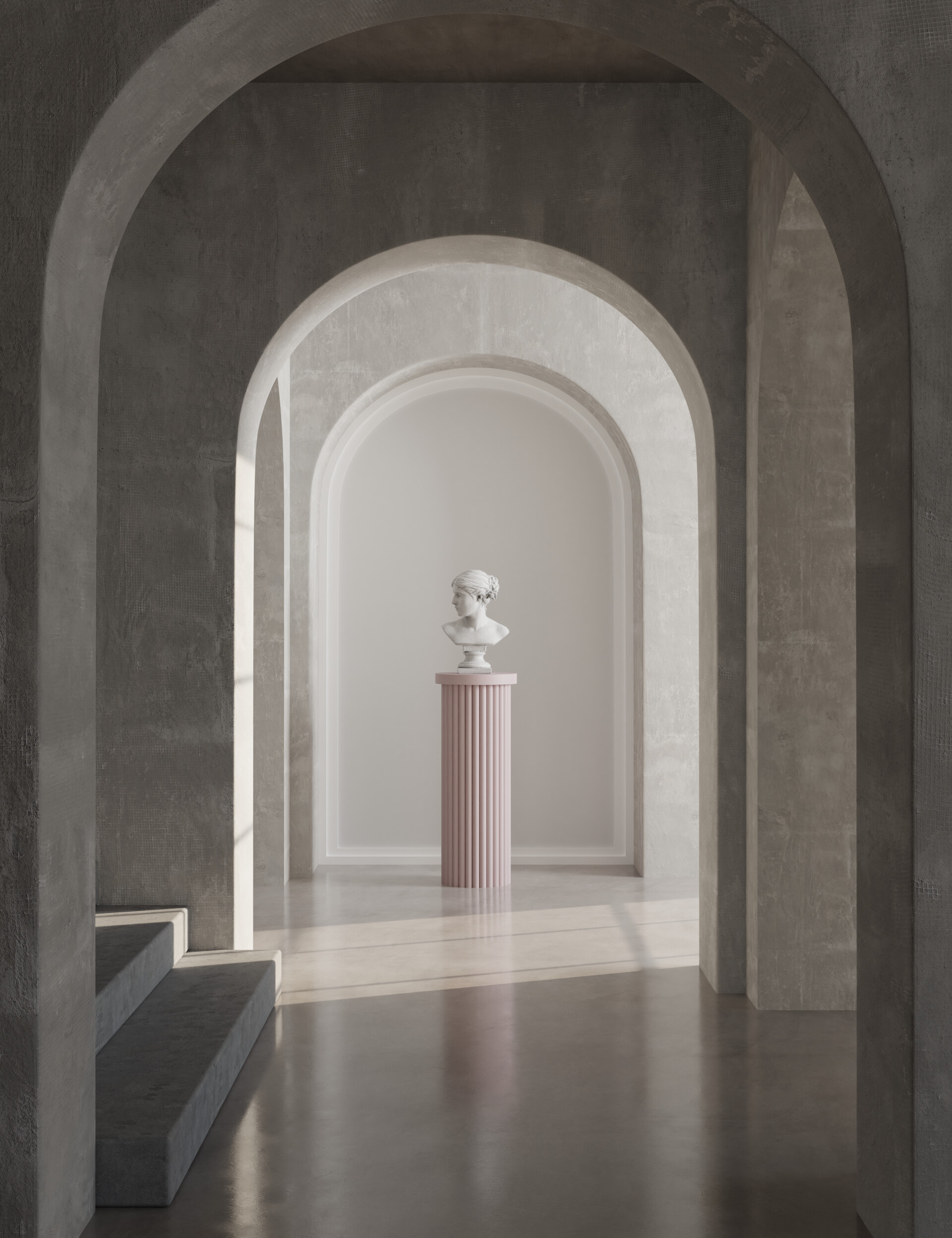 ArtStation - corridor and sculpture