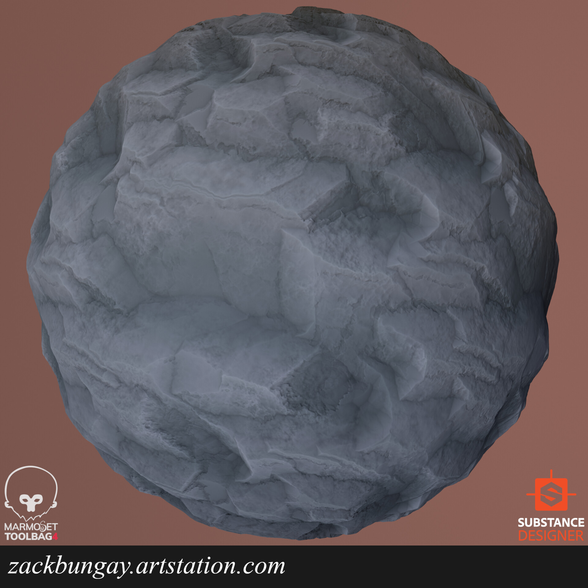 ArtStation - PBR Rock Face Material