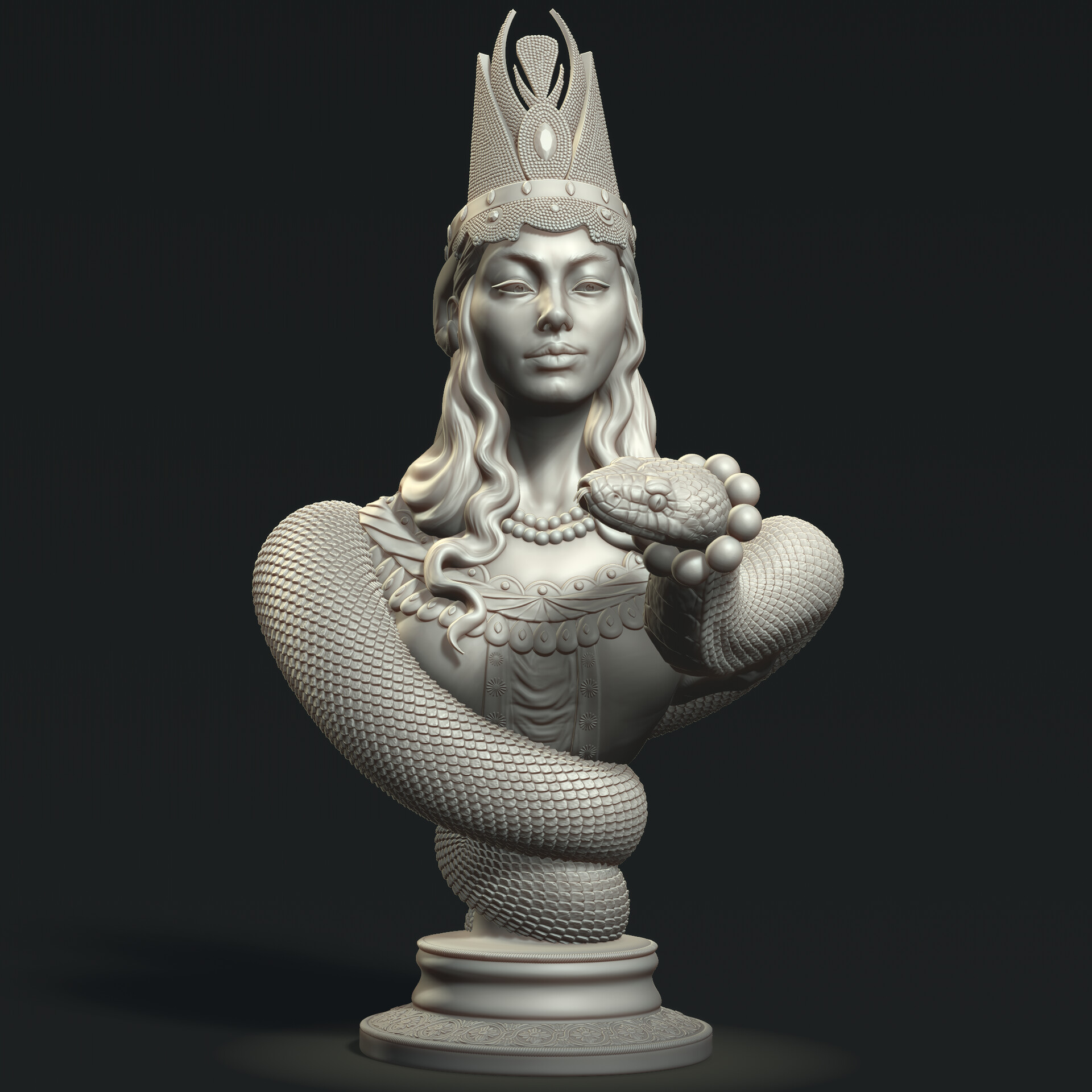 ArtStation - Sahmeran(Queen of Snakes) bust