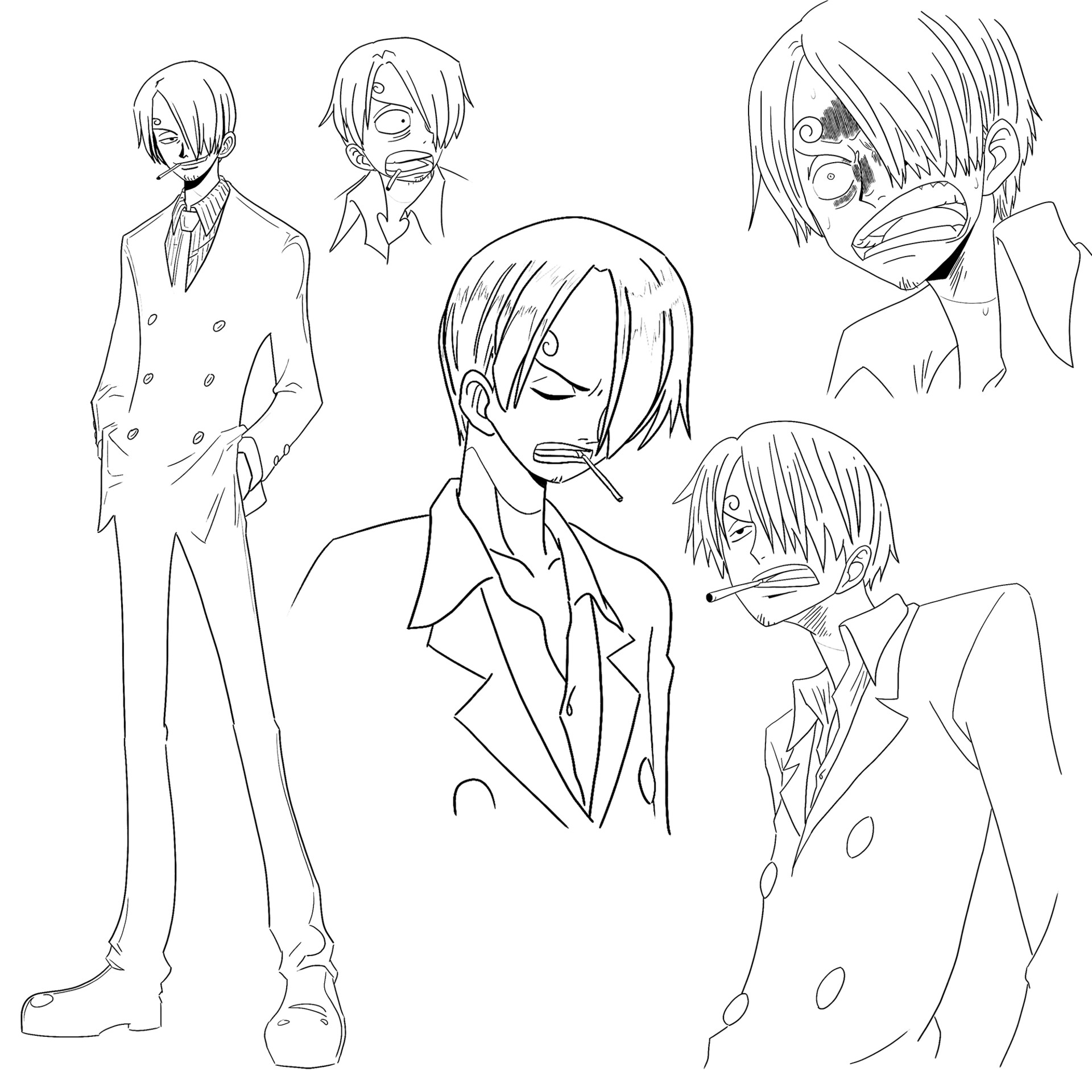 sanji drawing reference