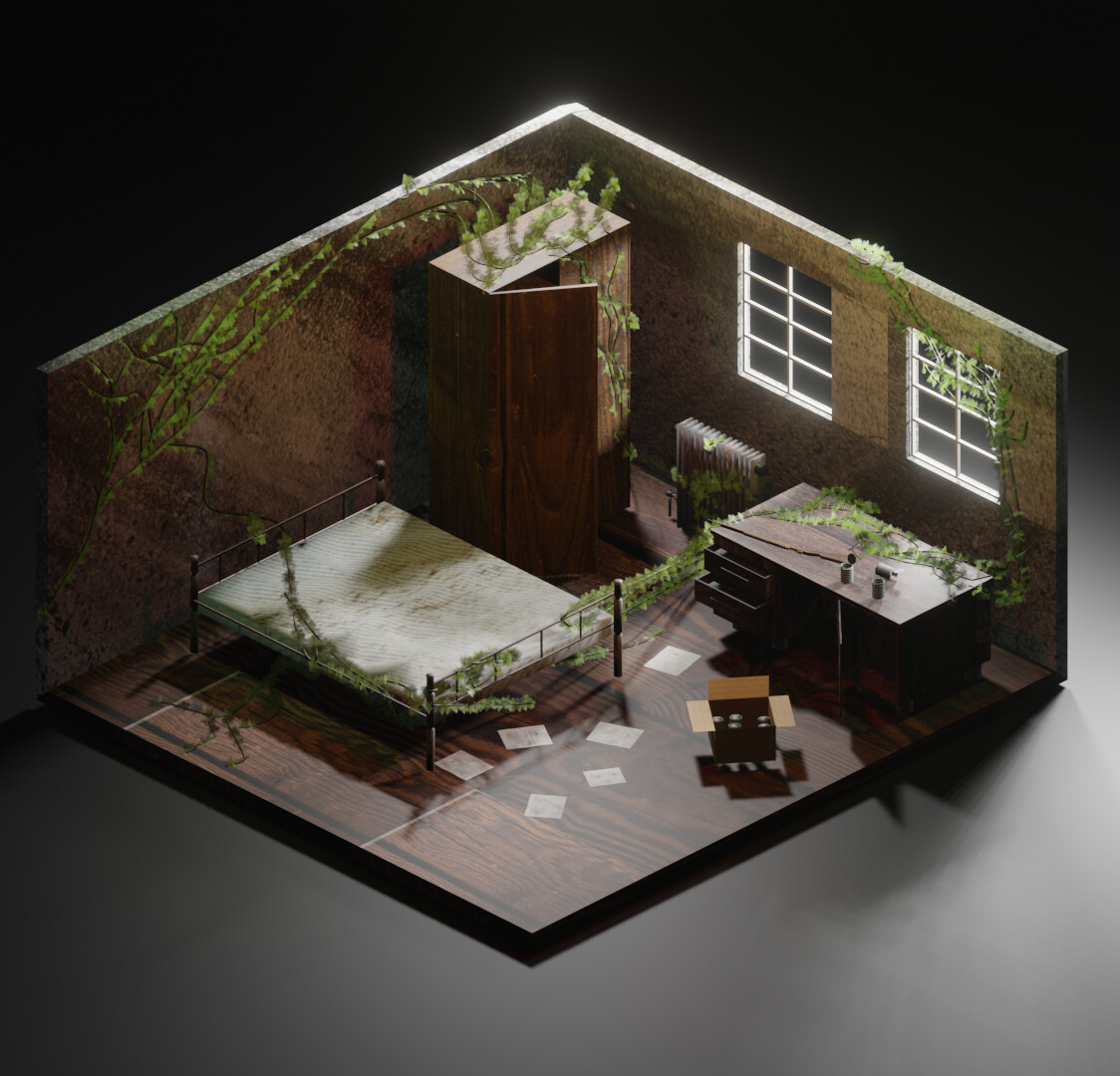 ArtStation - Isometric Apocalyptic Room