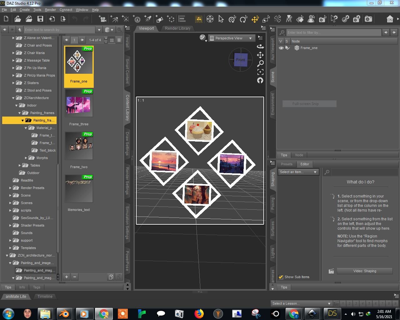 ZCNarchitecture - Painting frame set one by ZCNarchitecture