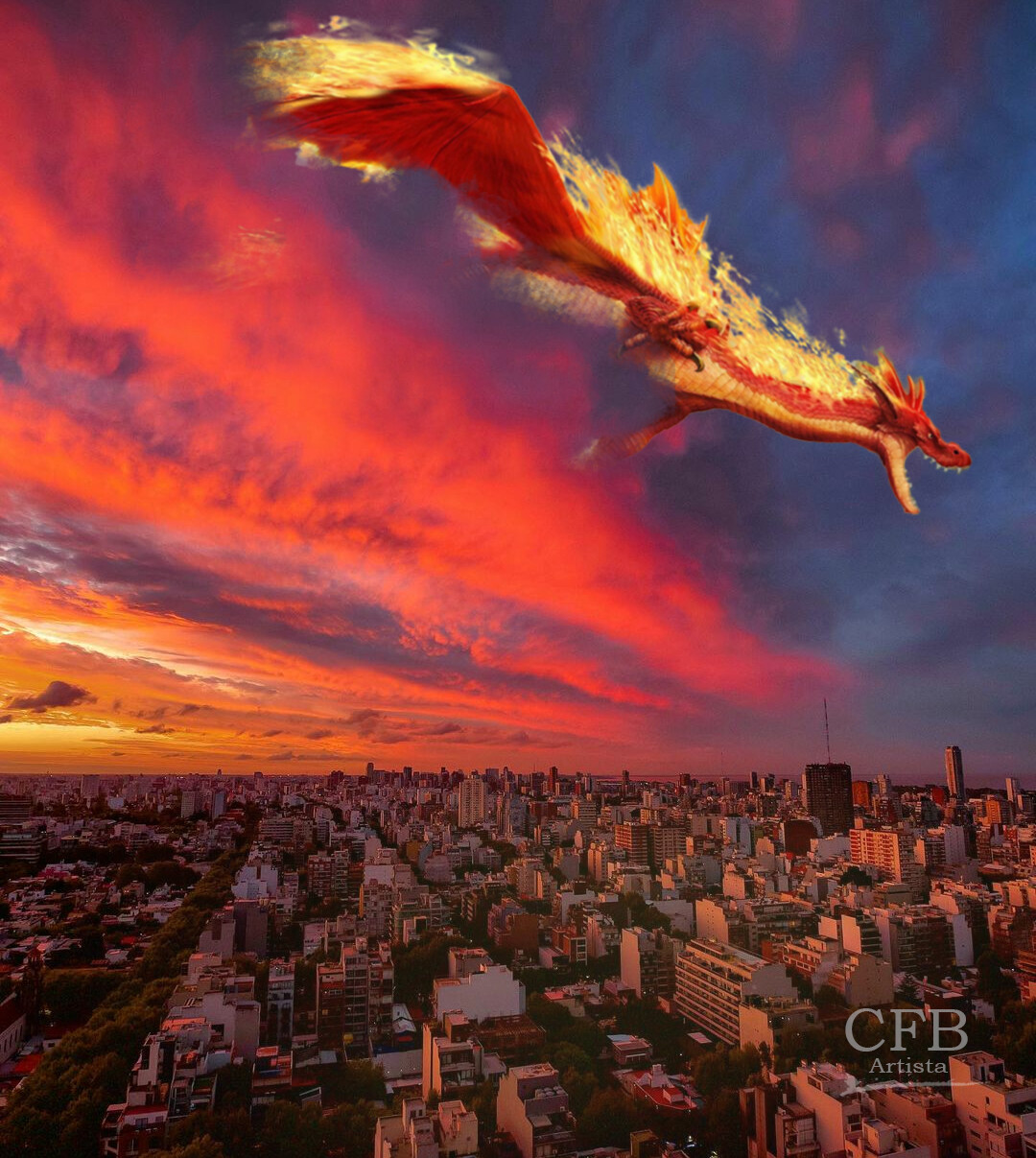 ArtStation - DRAGON OVER THE SKY