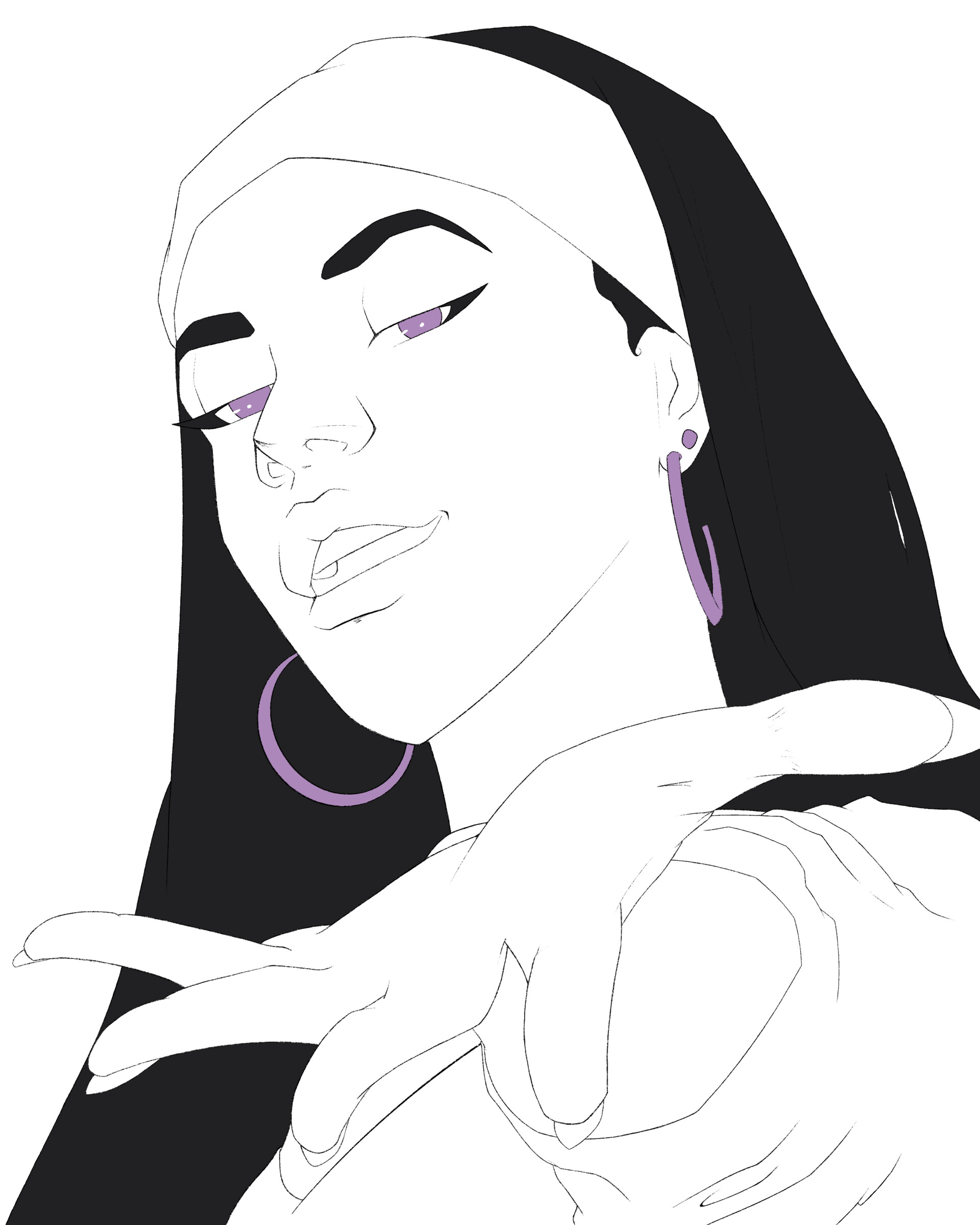 Aaliyah Stencil Portrait