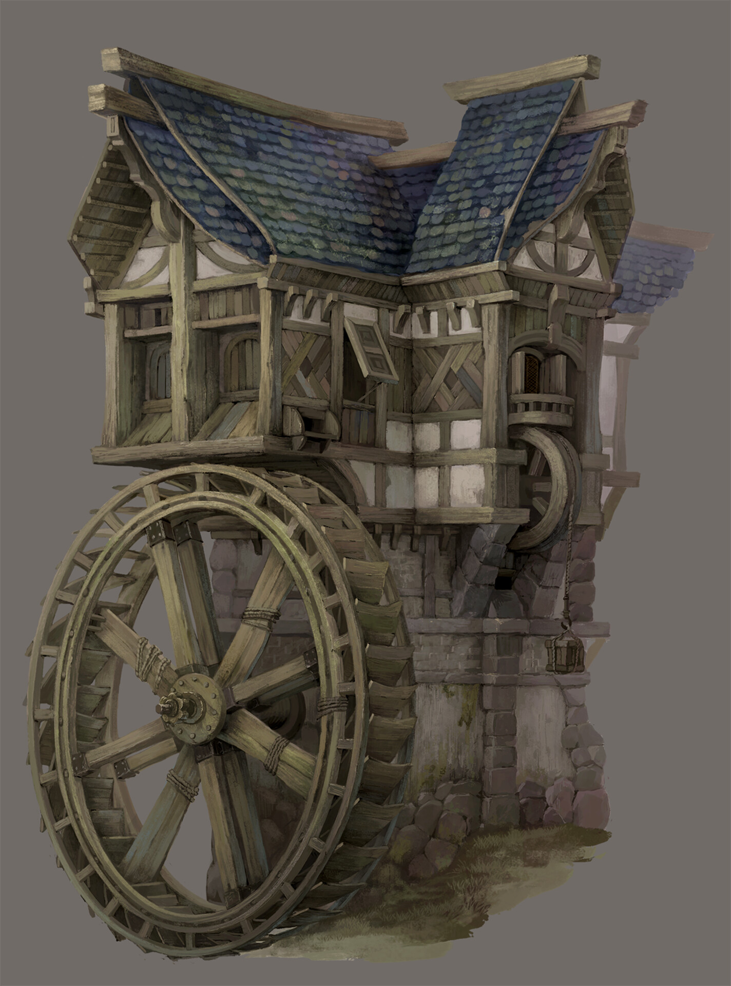 ArtStation - water wheel