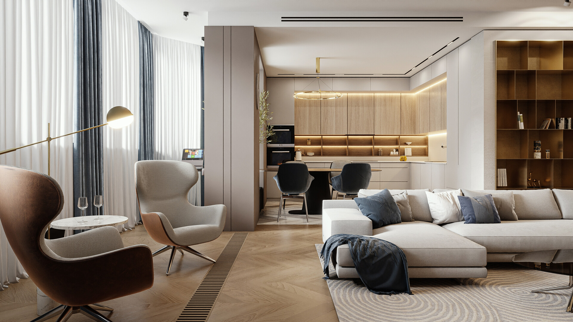 ArtStation - Living Room and Kitchen