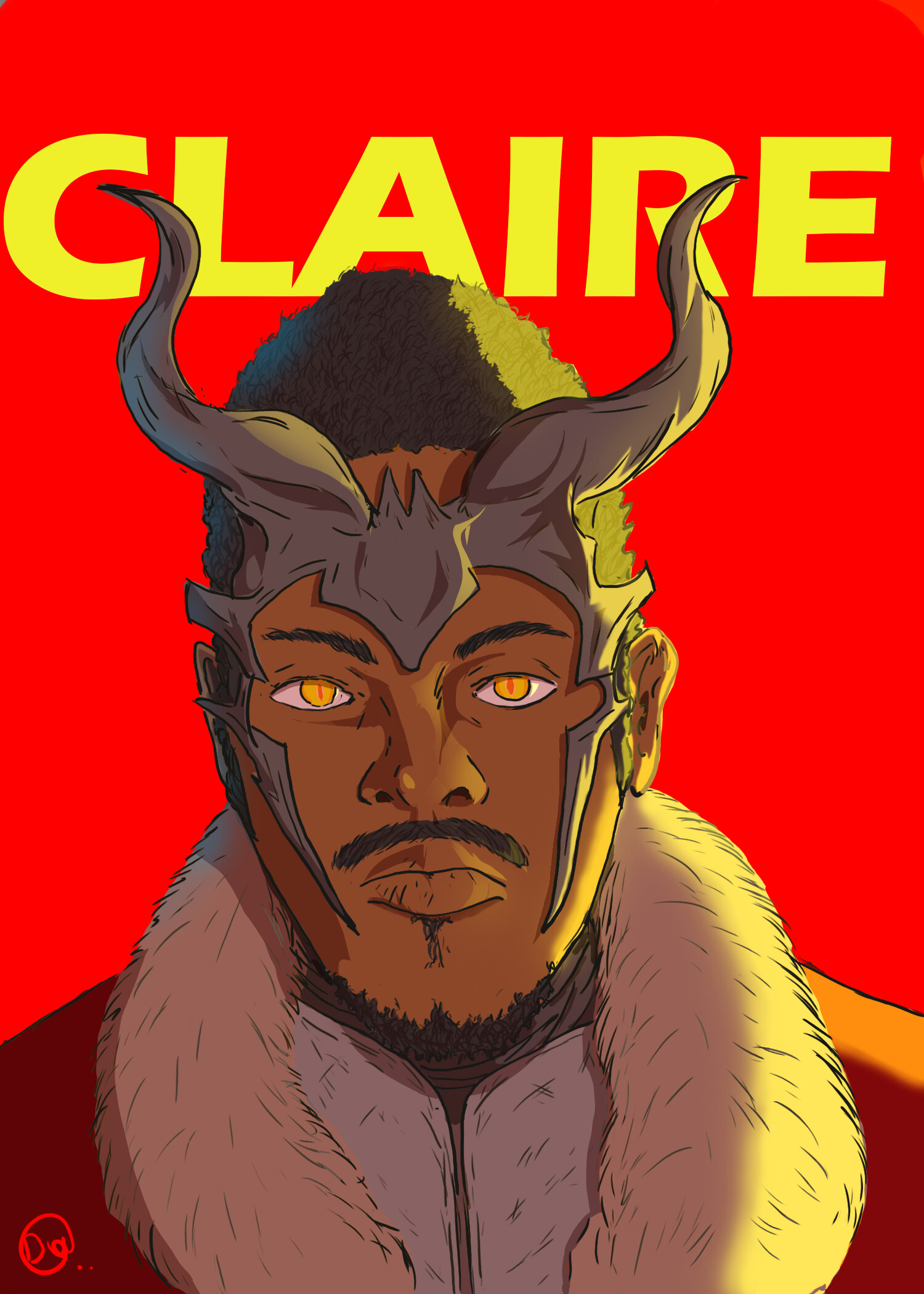 ArtStation - Portrait with devilish features added